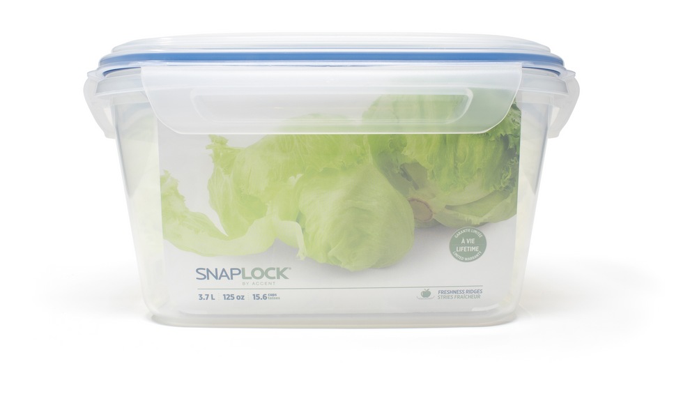 Snaplock Square Plastic Food Storage Container with Airtight Seal ...