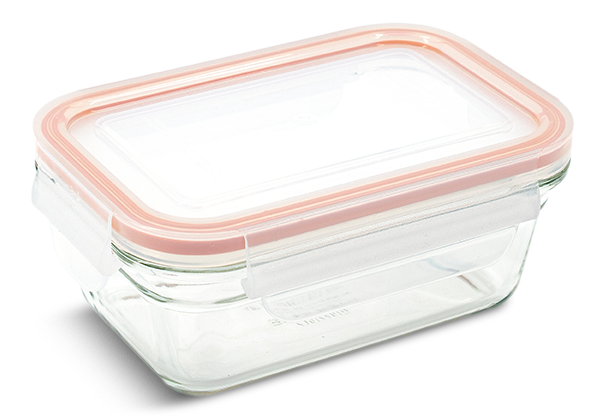 Glasslock Rectangle Glass Food Storage Container Set with Airtight Seal ...