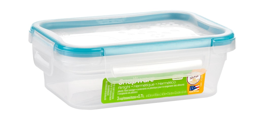 Snapware Rectangular Plastic Food Storage Container, 3-cup | Canadian Tire