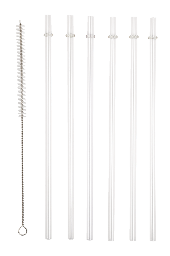 Manna Reusable Tritan Plastic Straw Set with Straw Cleaner, 6-pc ...