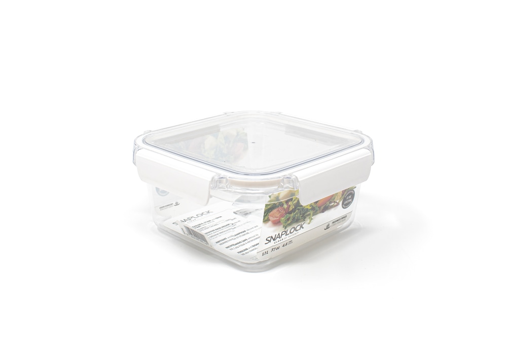 Clearlock Square Food Storage Container with Airtight Seal, 1.2-L ...