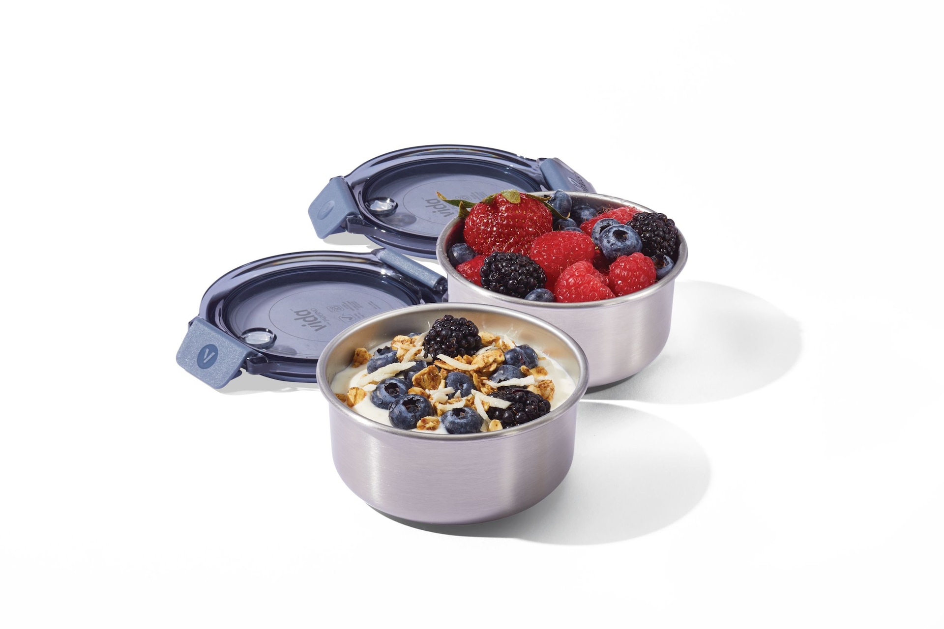 Vida by PADERNO Leakproof Stainless Steel Food Storage Snack Pots with ...