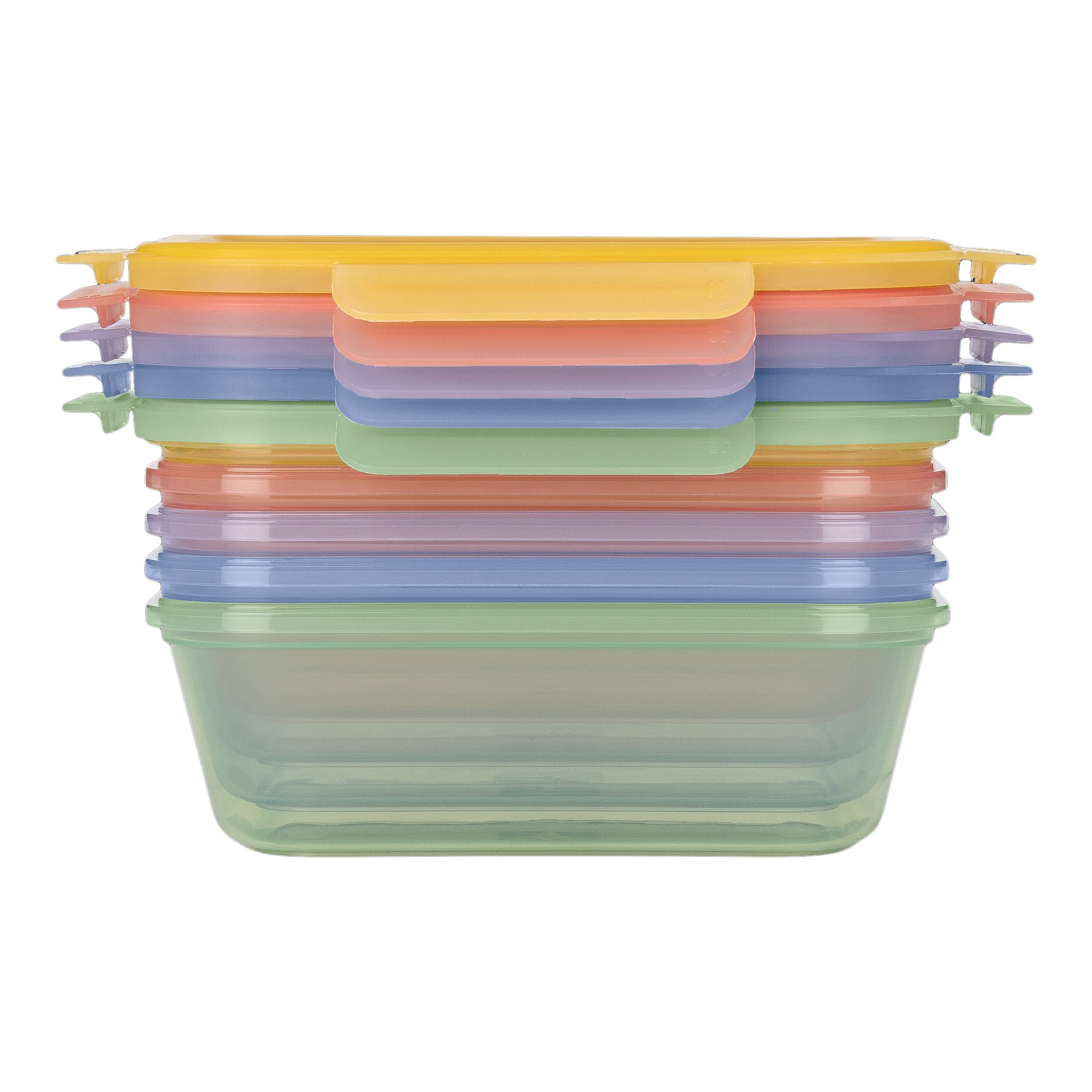 ello Snap & Nest Meal Prep Food Storage Container Set with Leakproof ...