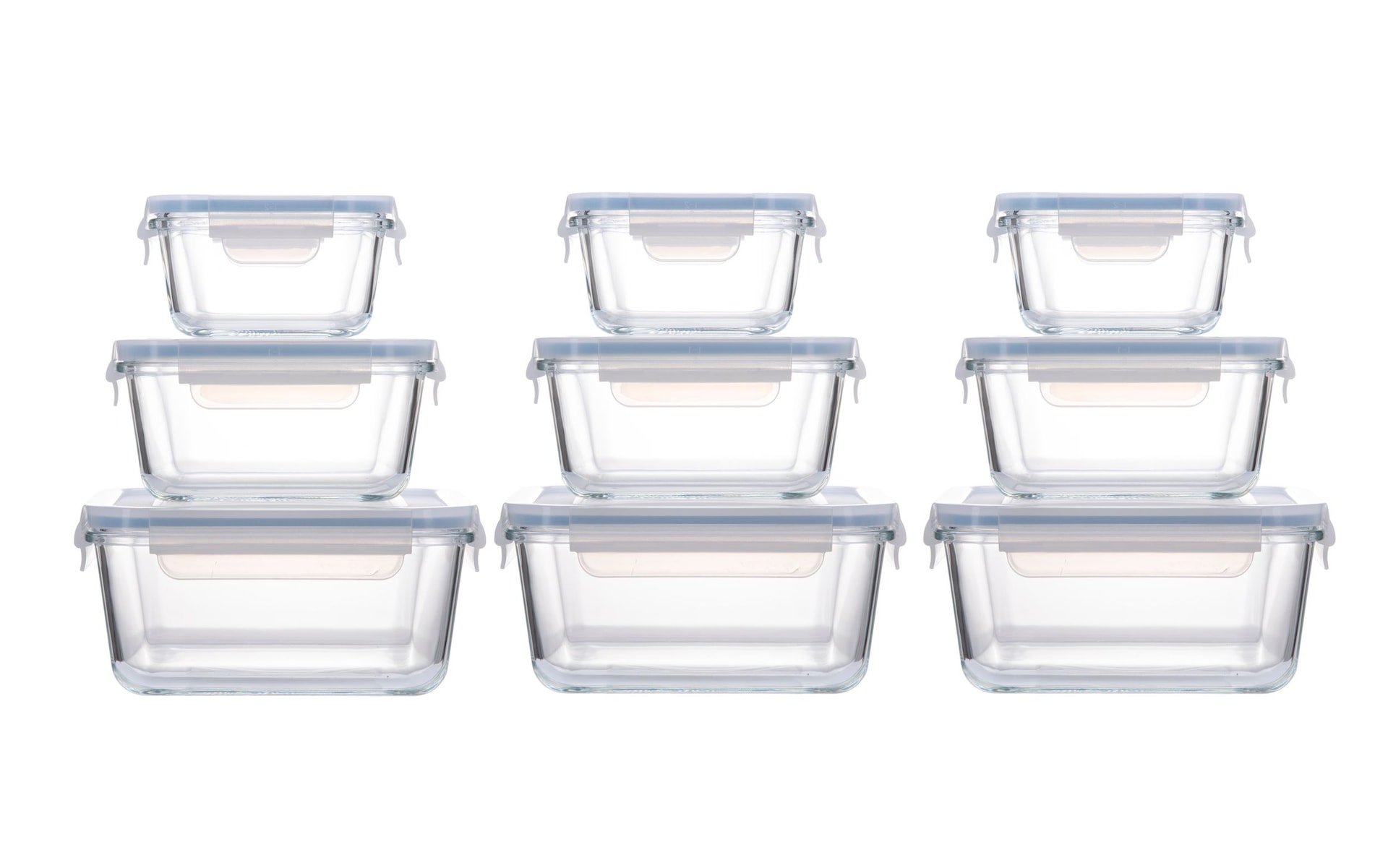 Vida By Paderno Square Glass Food Storage Container Set, 18-pc ...
