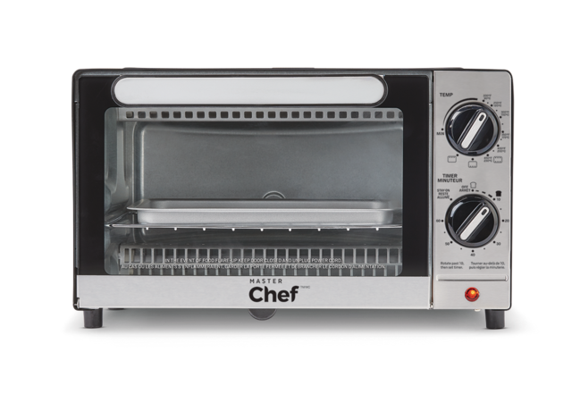 MASTER Chef Toaster Oven w/ 3 Functions, Stainless Steel, 4-Slices ...