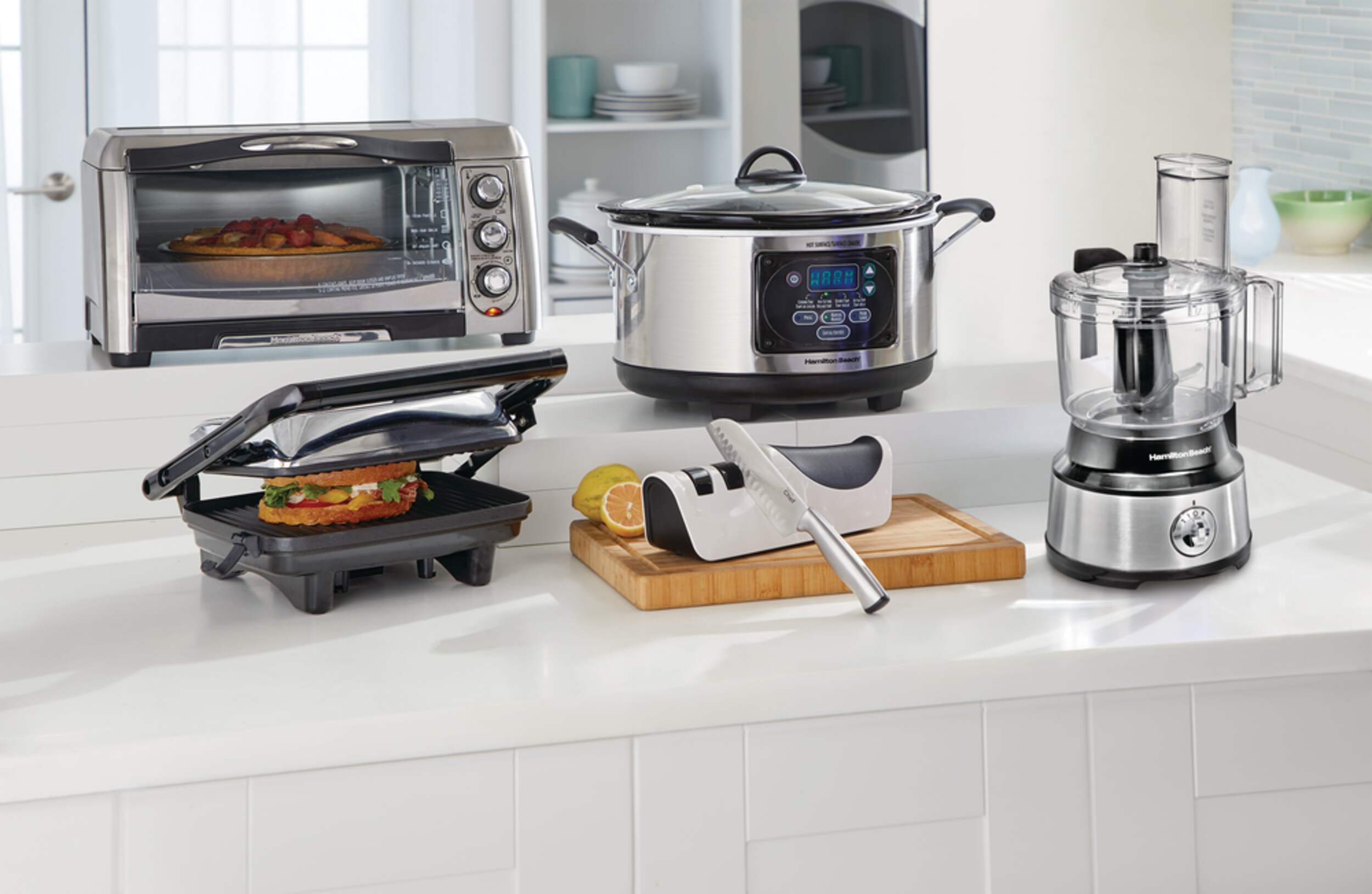 Hamilton Beach Non-Stick Panini Grill Press/Sandwich Maker, Stainless ...