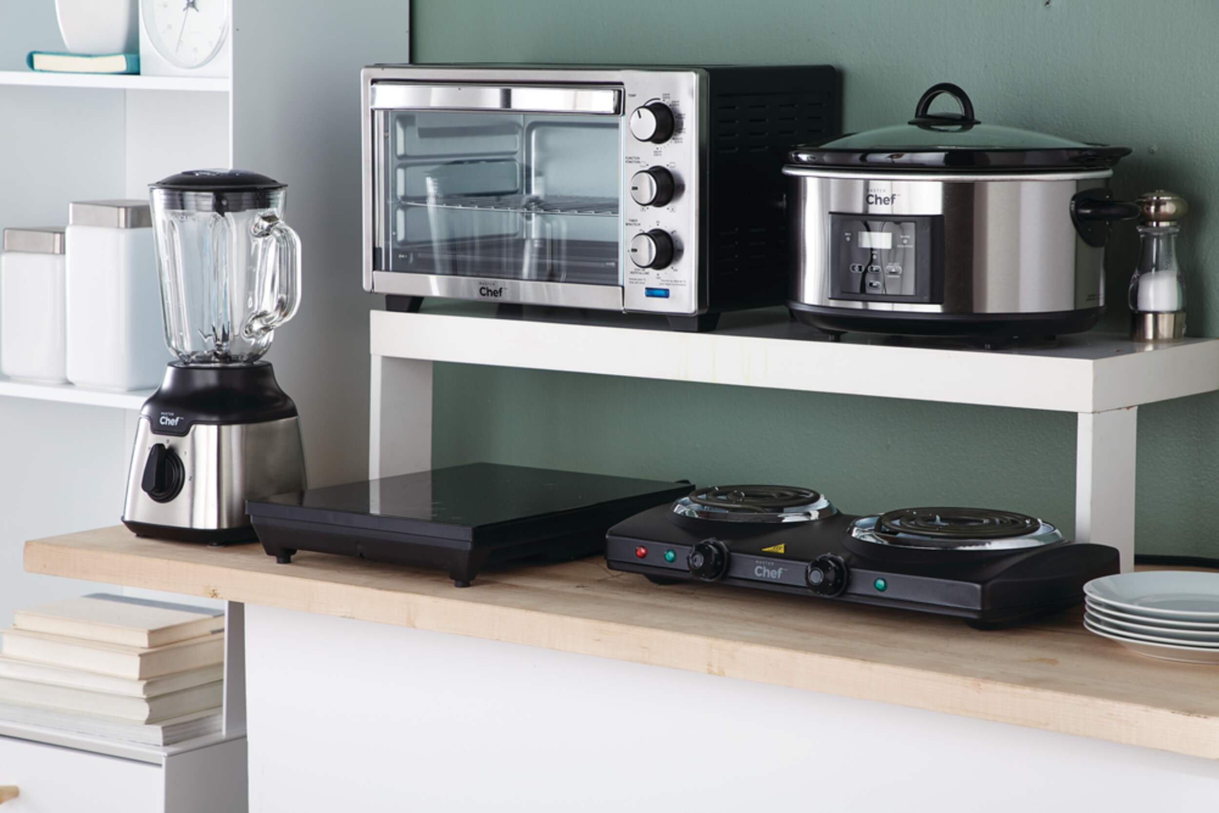 MASTER Chef Portable Induction Cooktop w/ LED Display, Black, 1800W ...