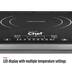MASTER Chef Portable Induction Cooktop w/ LED Display, Black, 1800W ...