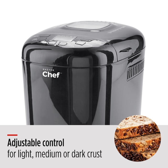 MASTER Chef Bread Maker w/ 12 Digital Functions, Black, 2lb | Canadian Tire