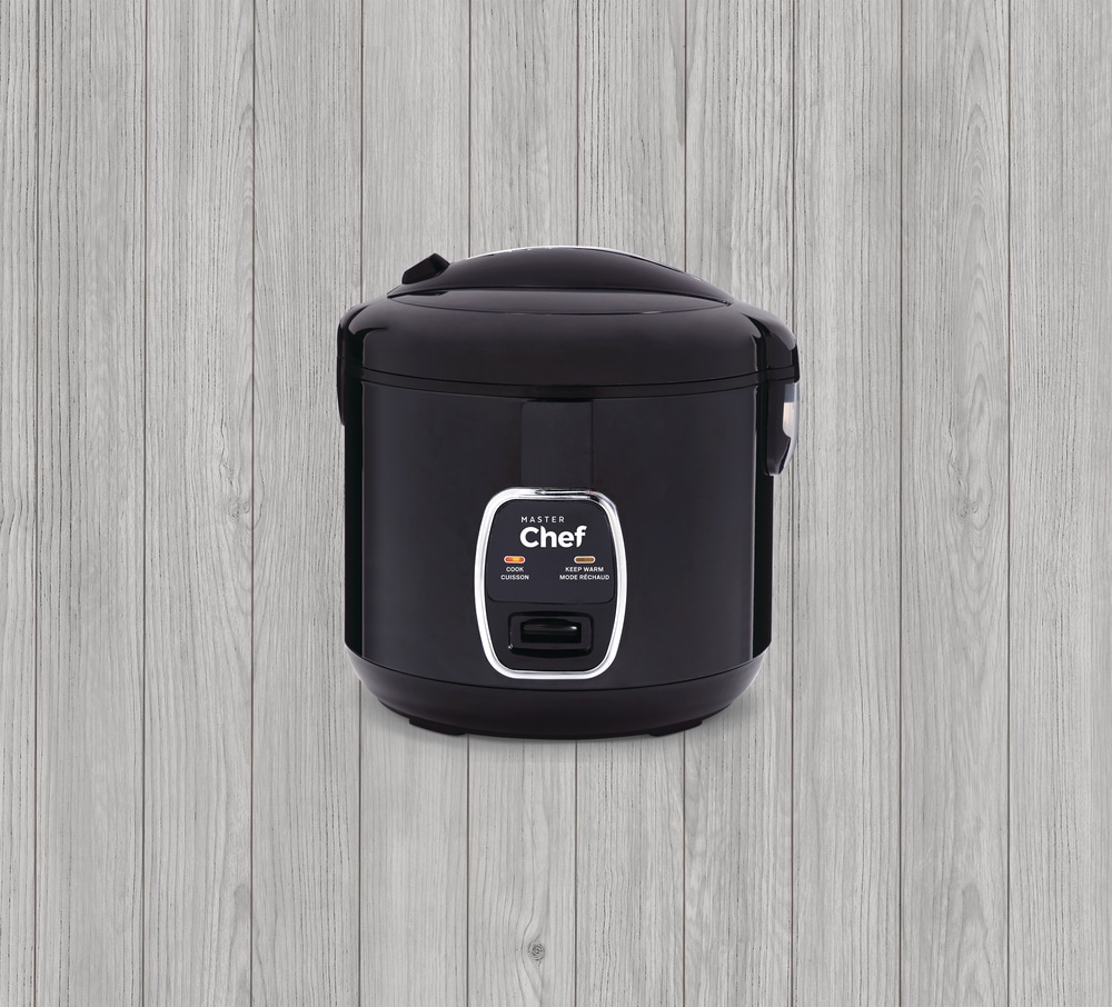 MASTER Chef One-Touch Non-Stick Rice Cooker & Steamer, Black, 20 Cups ...