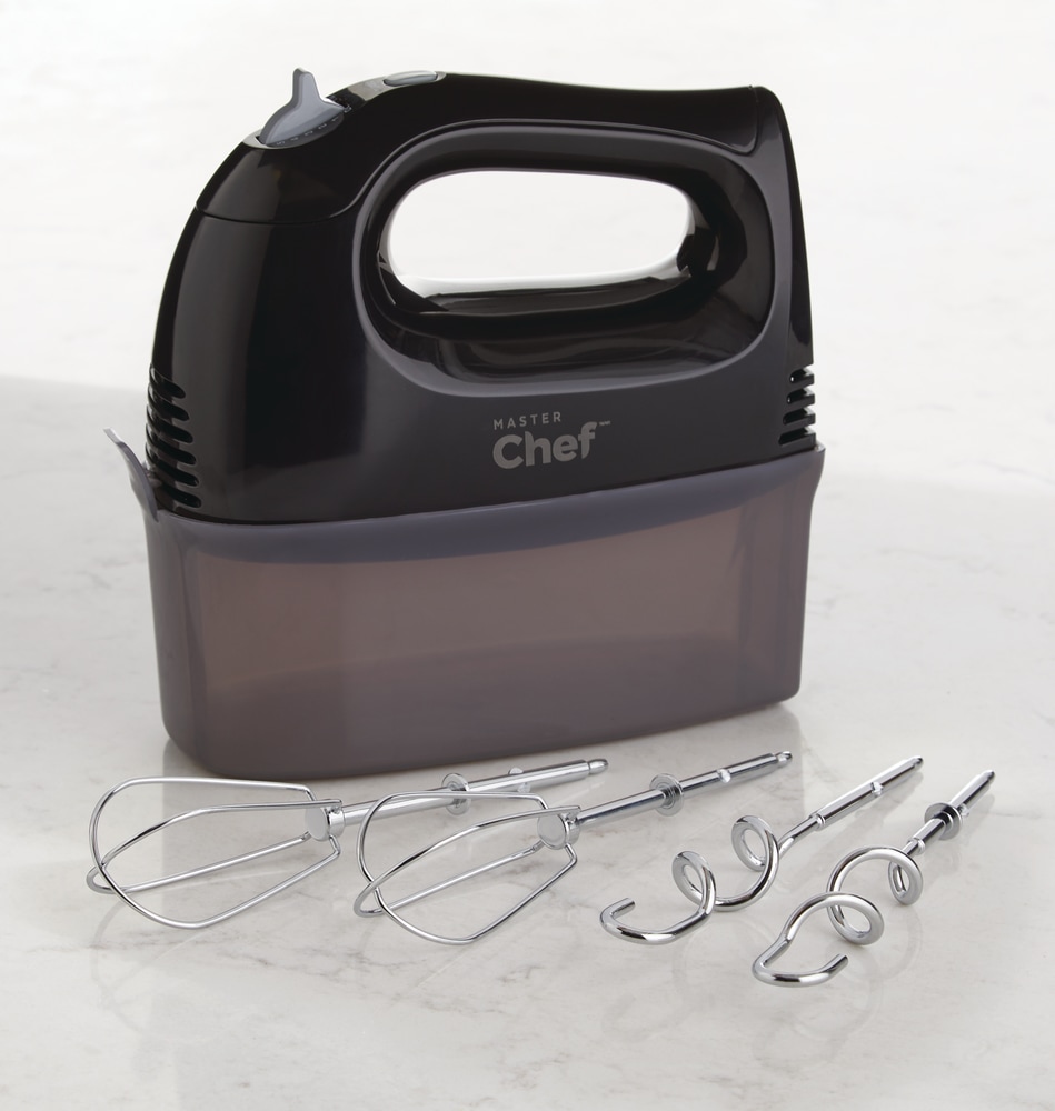 MASTER Chef 5 Variable Speed Hand Mixer w/ Storage Case, Black ...