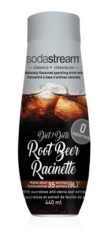 SodaStream Classic Diet Root Beer Flavour Sparkling Drink Mix, Caffeine ...