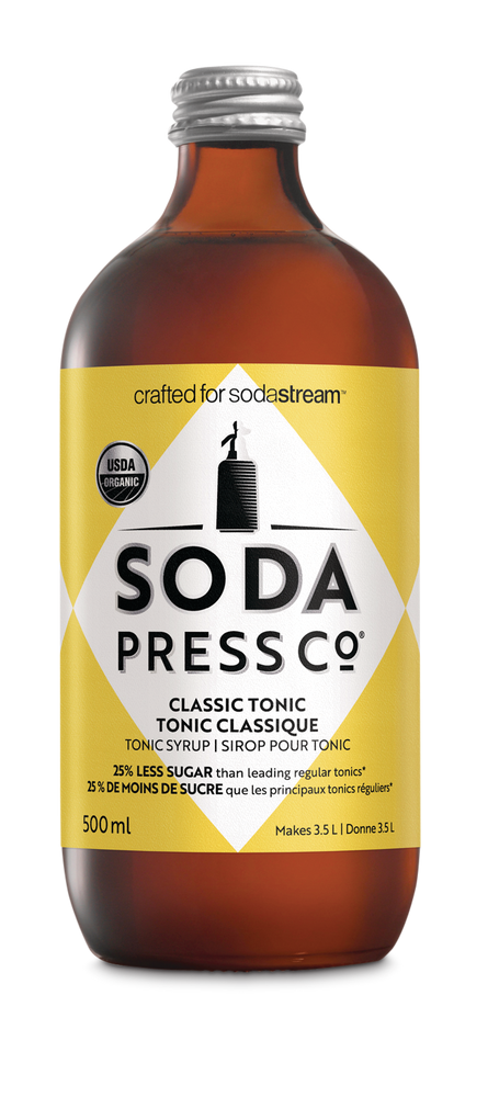 SodaStream Classic Tonic Flavour Soda Press Organic Soda Syrup, Vegan ...
