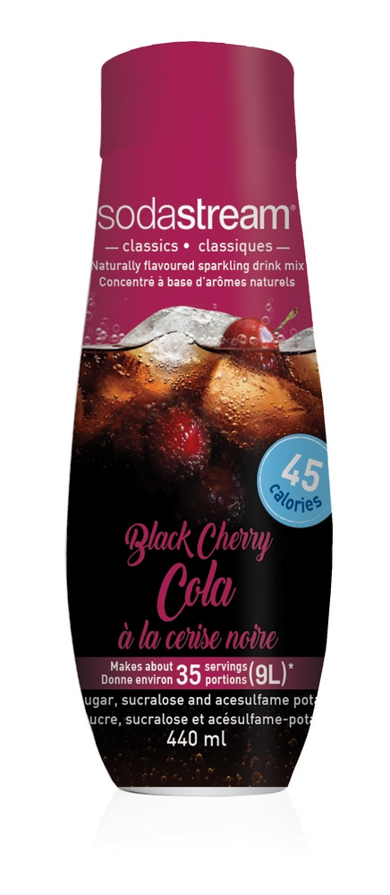 SodaStream Classic Black Cherry Cola Flavour Sparkling Drink Mix, 440mL ...