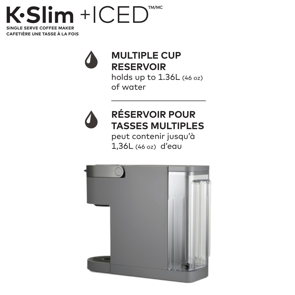 Keurig K-Slim Iced Single Serve Coffee Maker, Grey | Canadian Tire
