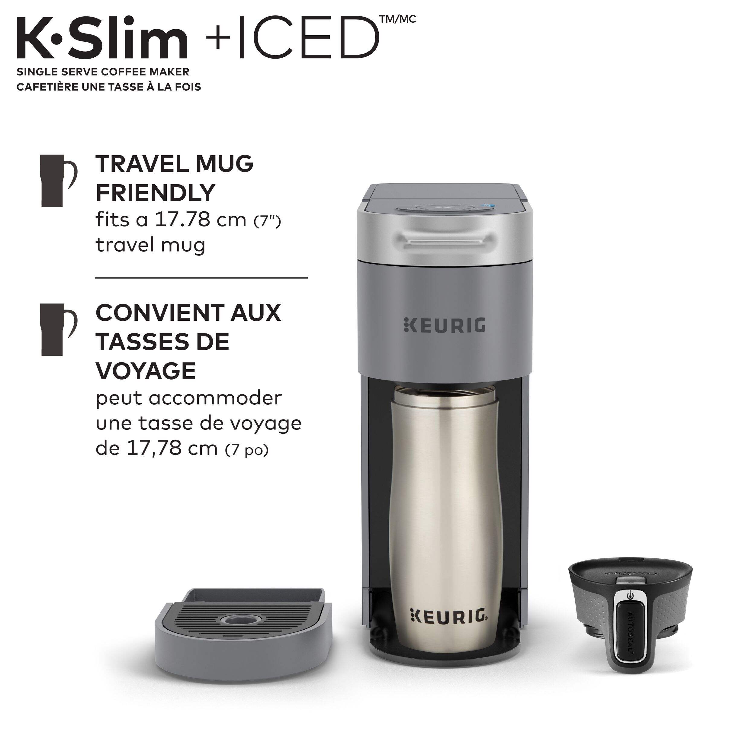 Keurig K-Slim Iced Single Serve Coffee Maker, Grey | Canadian Tire