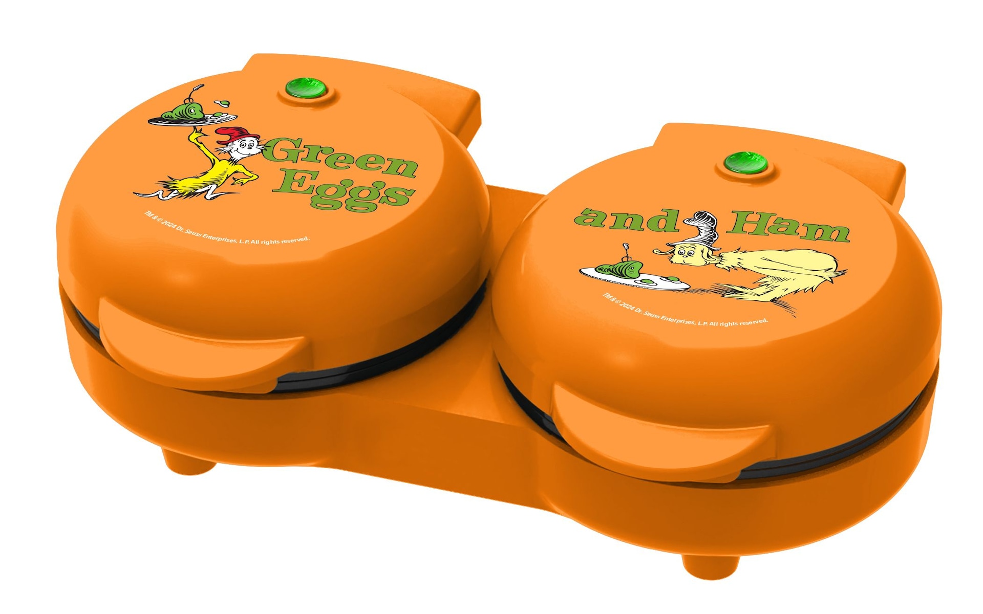 Dr. Seuss Dual Non-Stick Mini Grill & Griddle, 1100 W, Orange ...