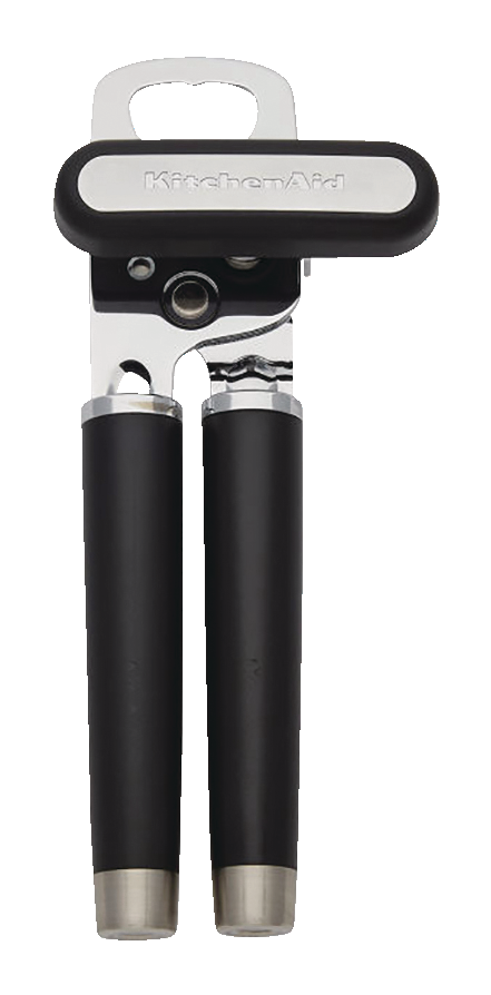 Ouvre-boîte à prise rigide KitchenAid Gourmet en acier inoxydable, noir ...