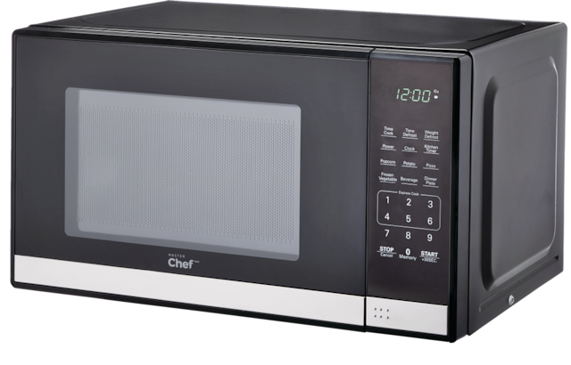 MASTER Chef Countertop Microwave, 0.7-cu.ft., Black & Stainless Steel ...