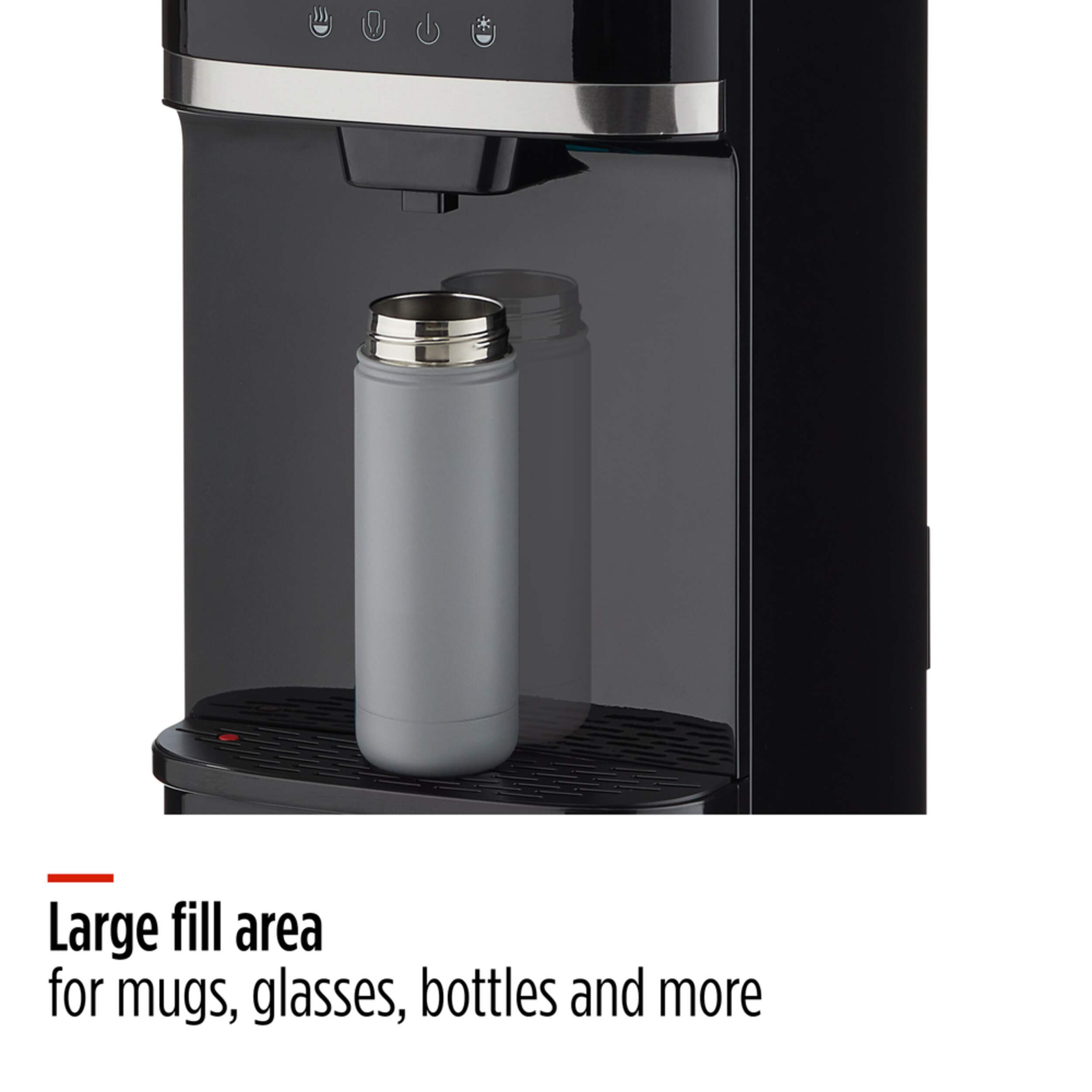 MASTER Chef Bottom Load Water Cooler/Dispenser, 3 Temperatures, Black ...