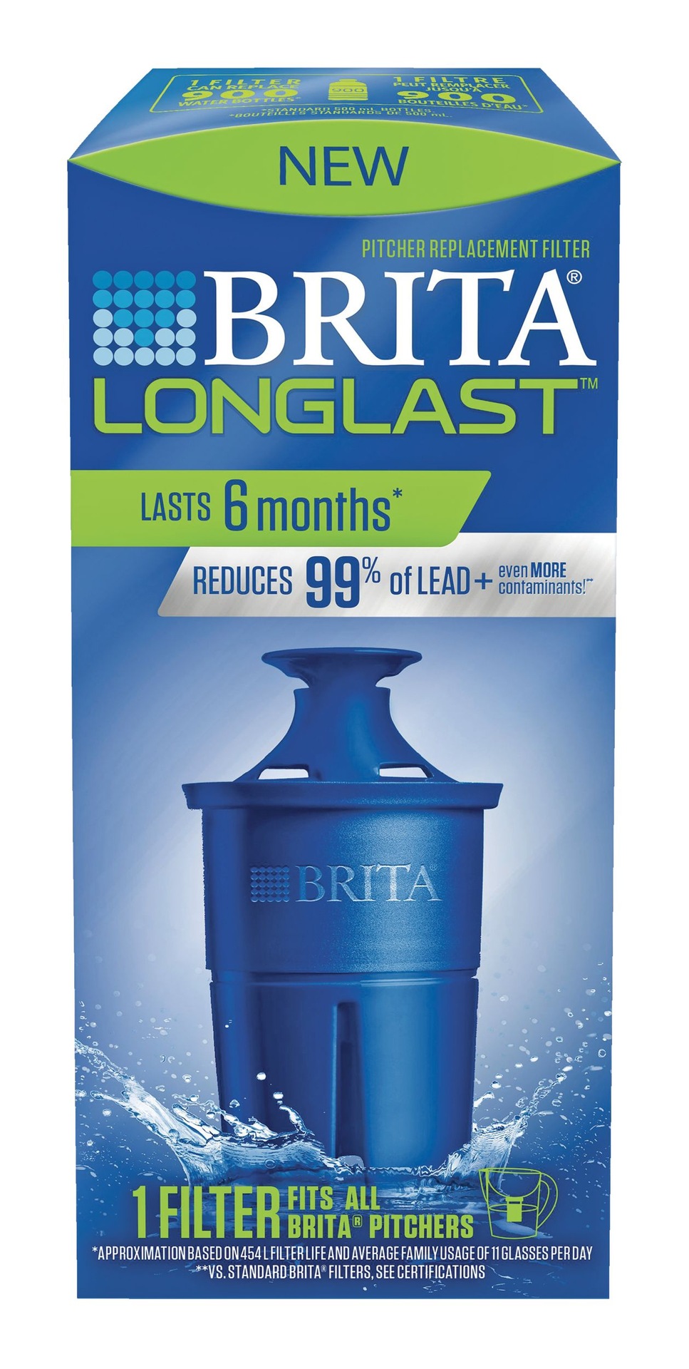 Brita® Longlast Water Pitcher Replacement Filter, BPA Free, Single ...