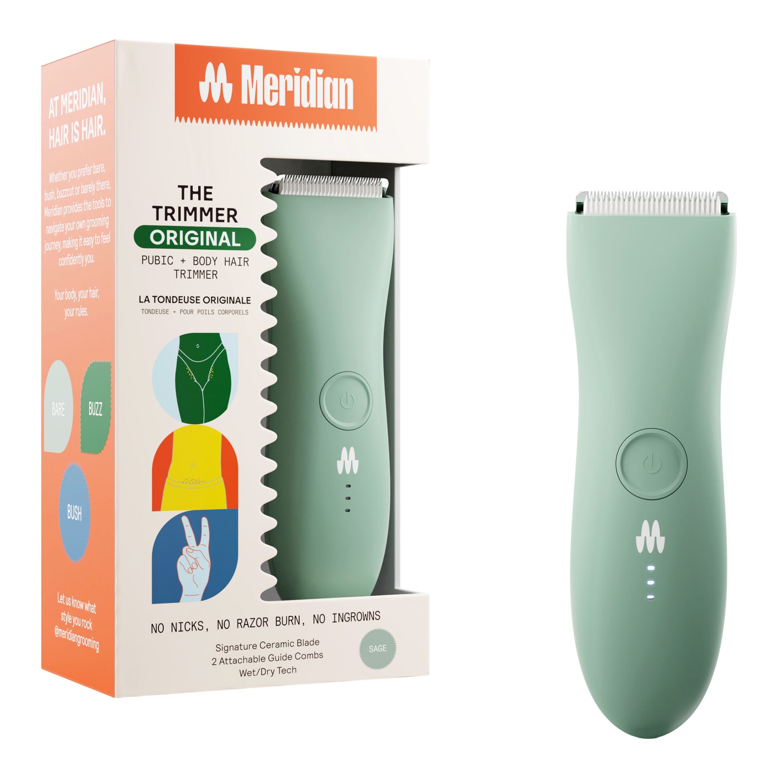Meridian Original Body Trimmer, Personal Groomer for Men & Women, Sage ...