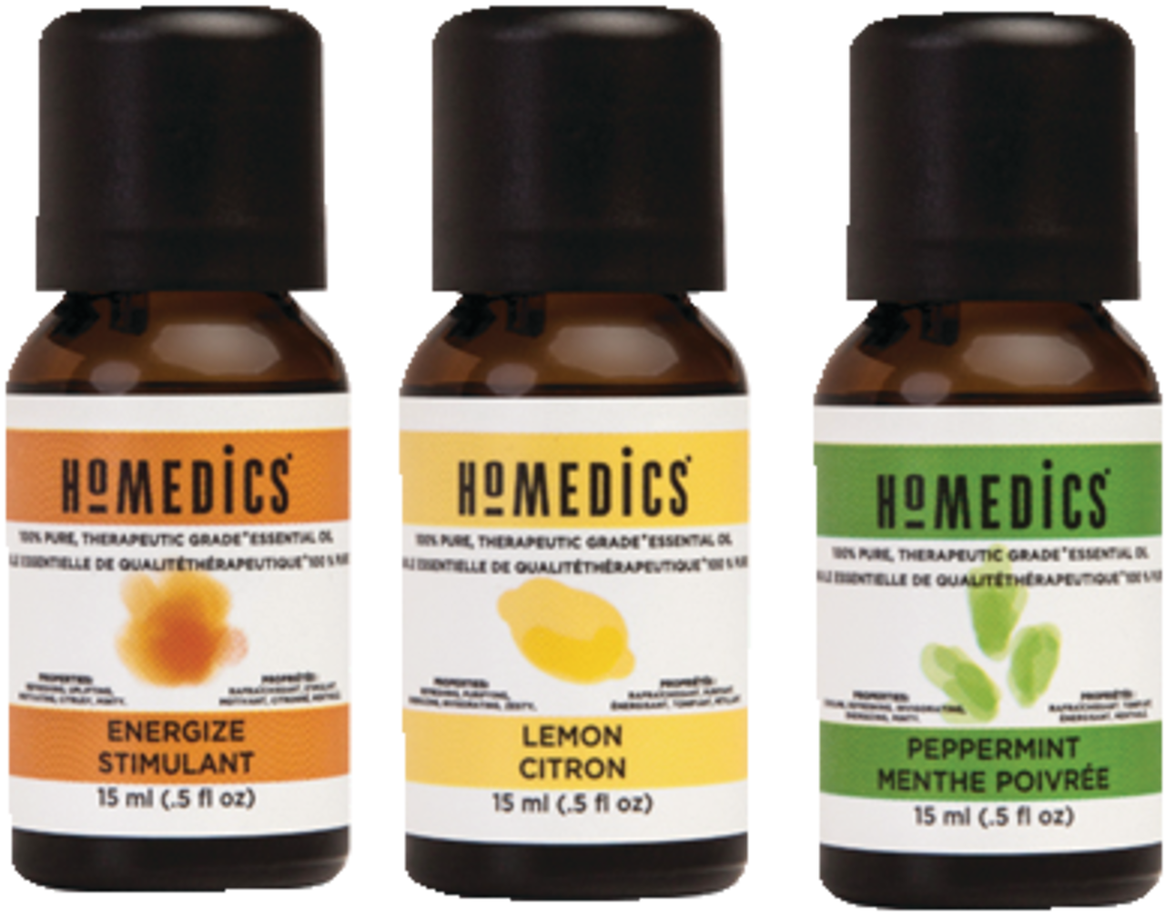 HoMedics Uplift Energize Lemon Peppermint Essential Oils Aromatherapy Kit 15 ml 3 pk Canadian Tire