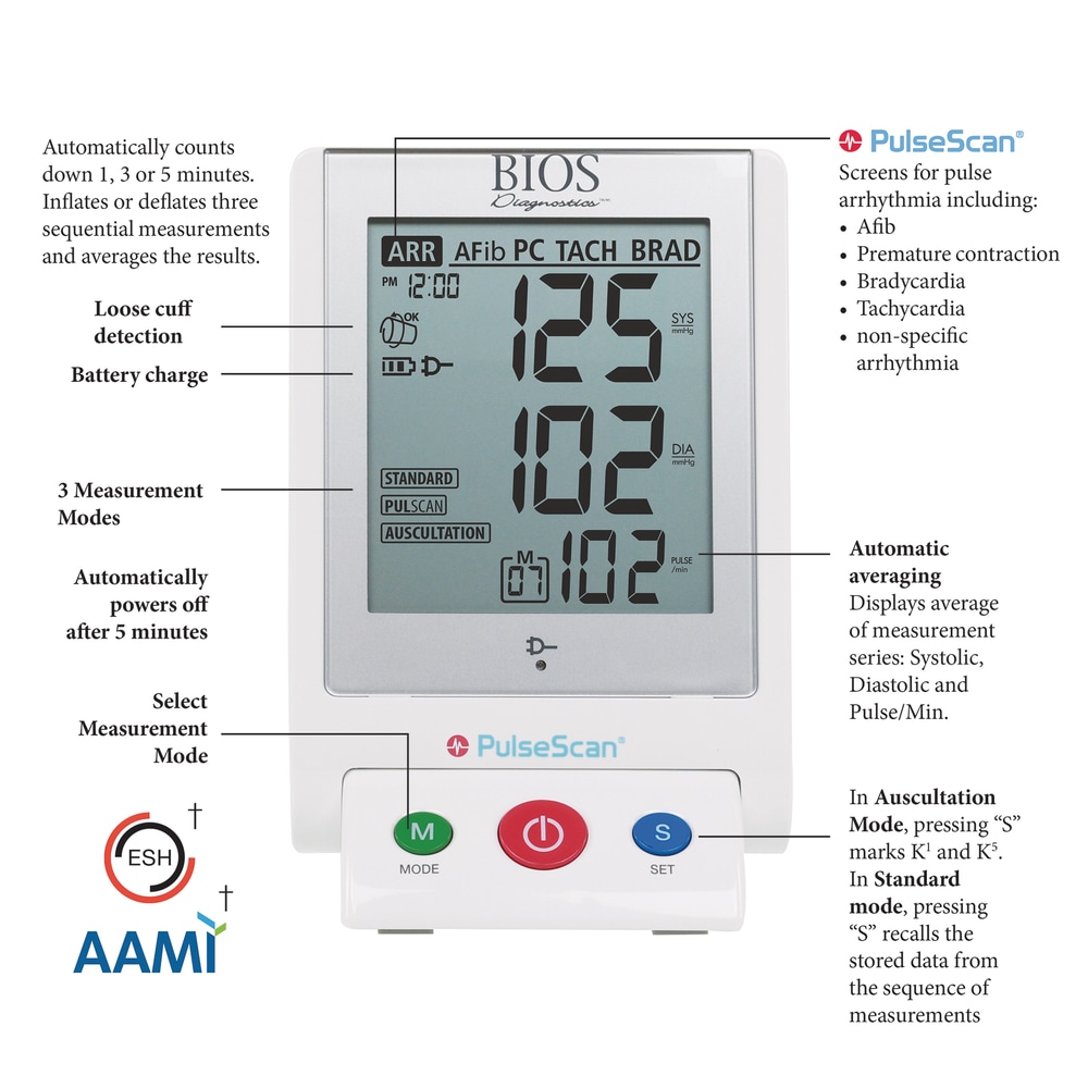 Bios Diagnostics Automatic Professional Upper Arm Blood Pressure ...