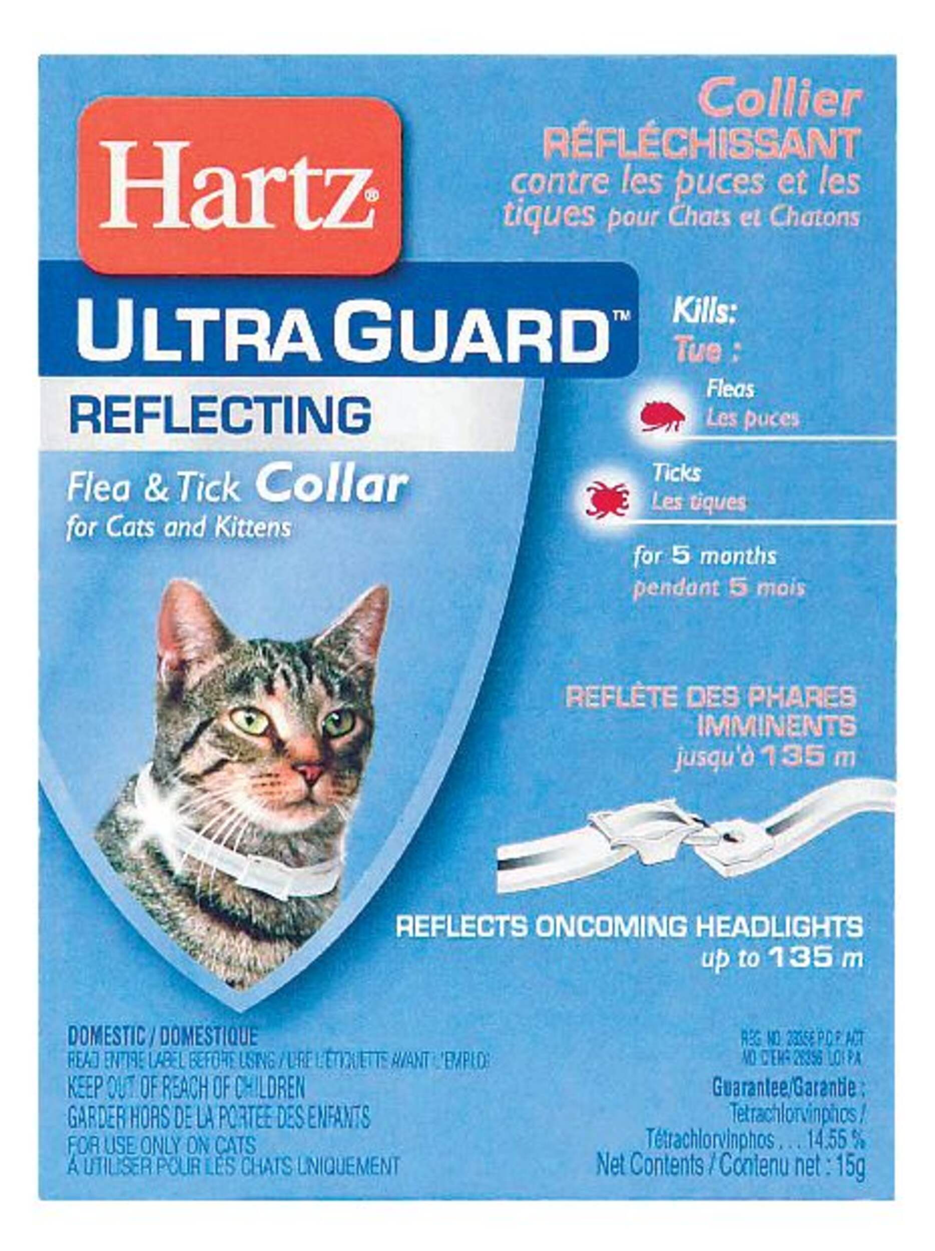 Hartz Ultra Guard Reflecting Flea and Tick Treatment Collar For Cats ...
