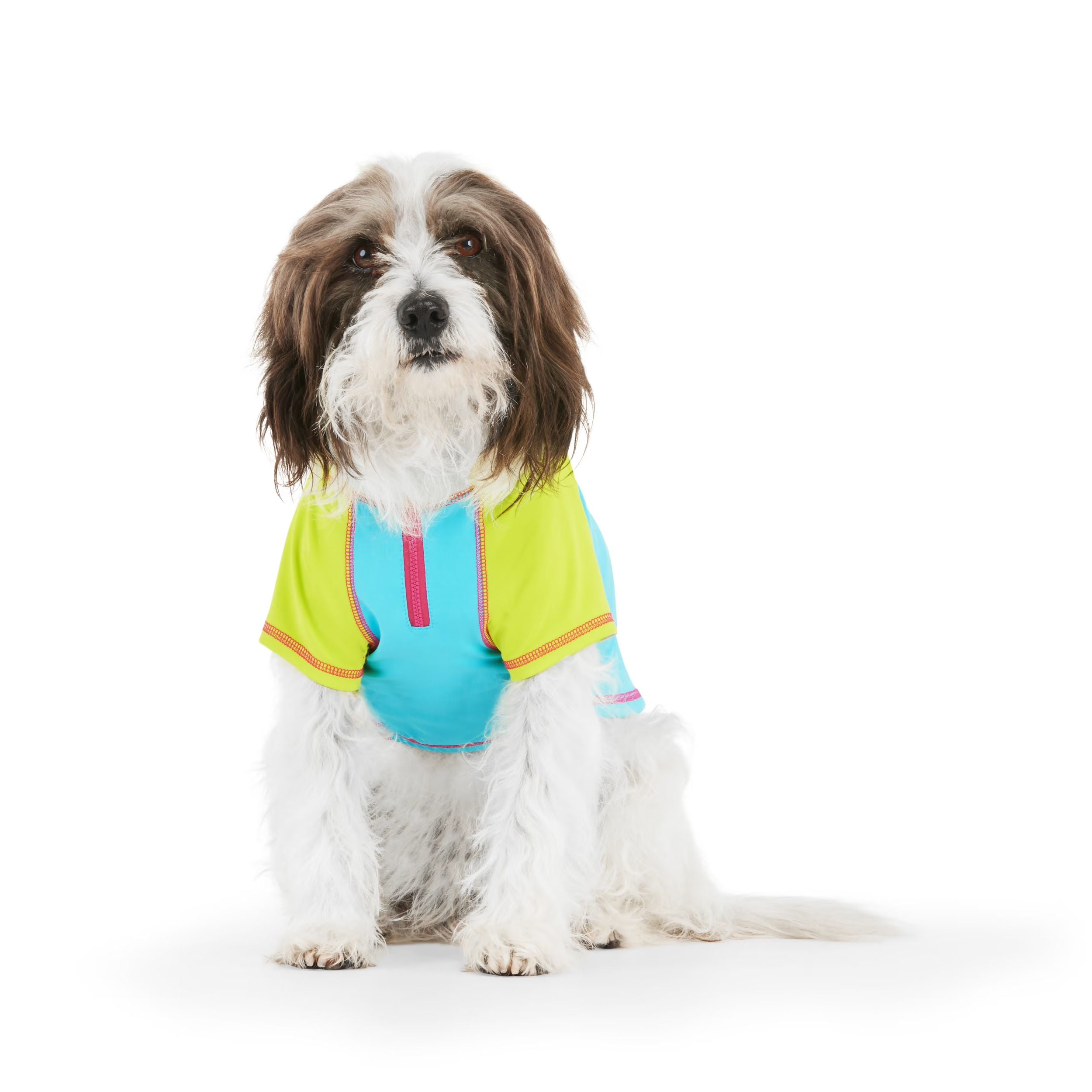 Petco Water-Resistant Cooling Rash-Guard Vest for Dogs, Blue/Green ...
