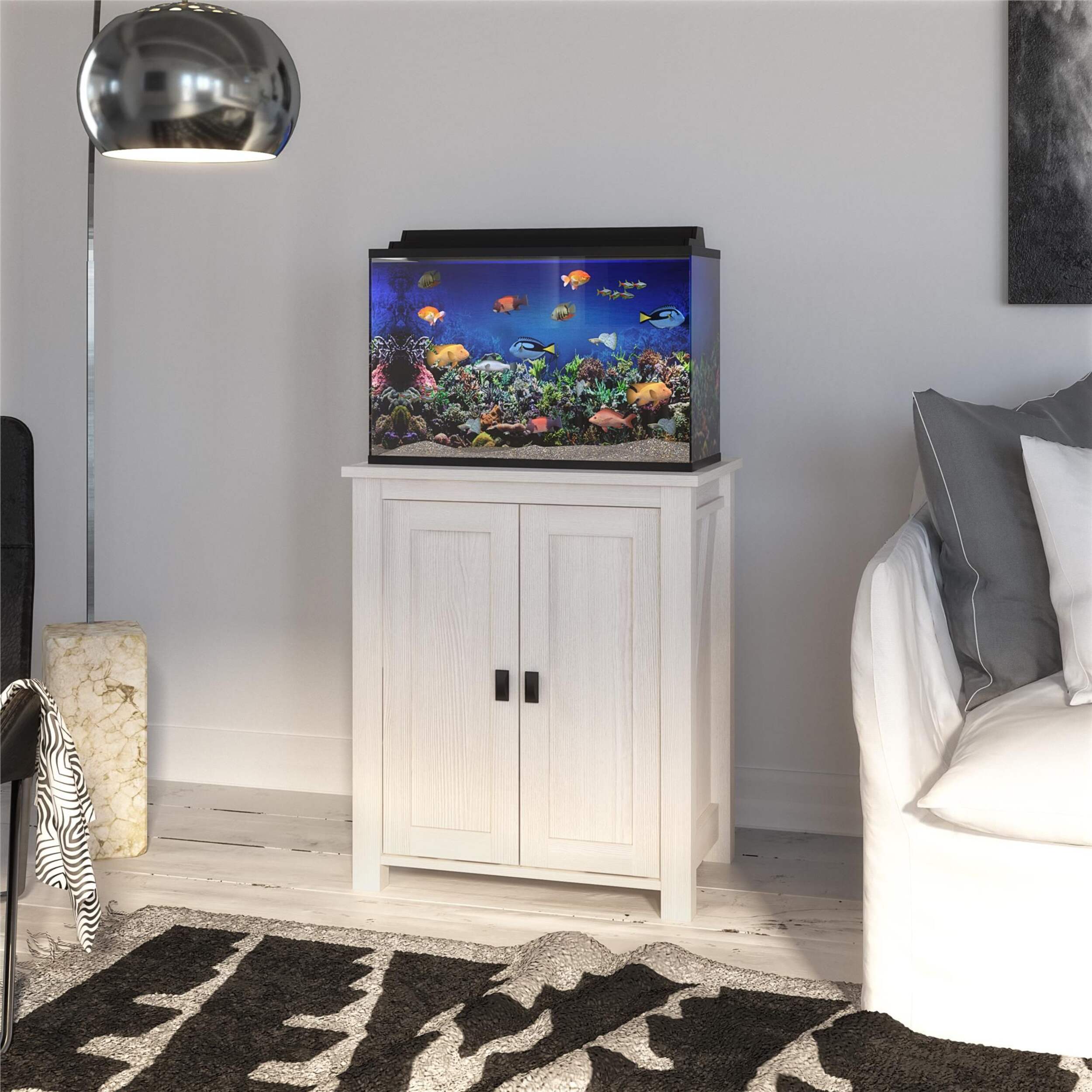 Ollie & Hutch Farmington 10-20 Gal. Aquarium Stand, Ivory | Canadian Tire