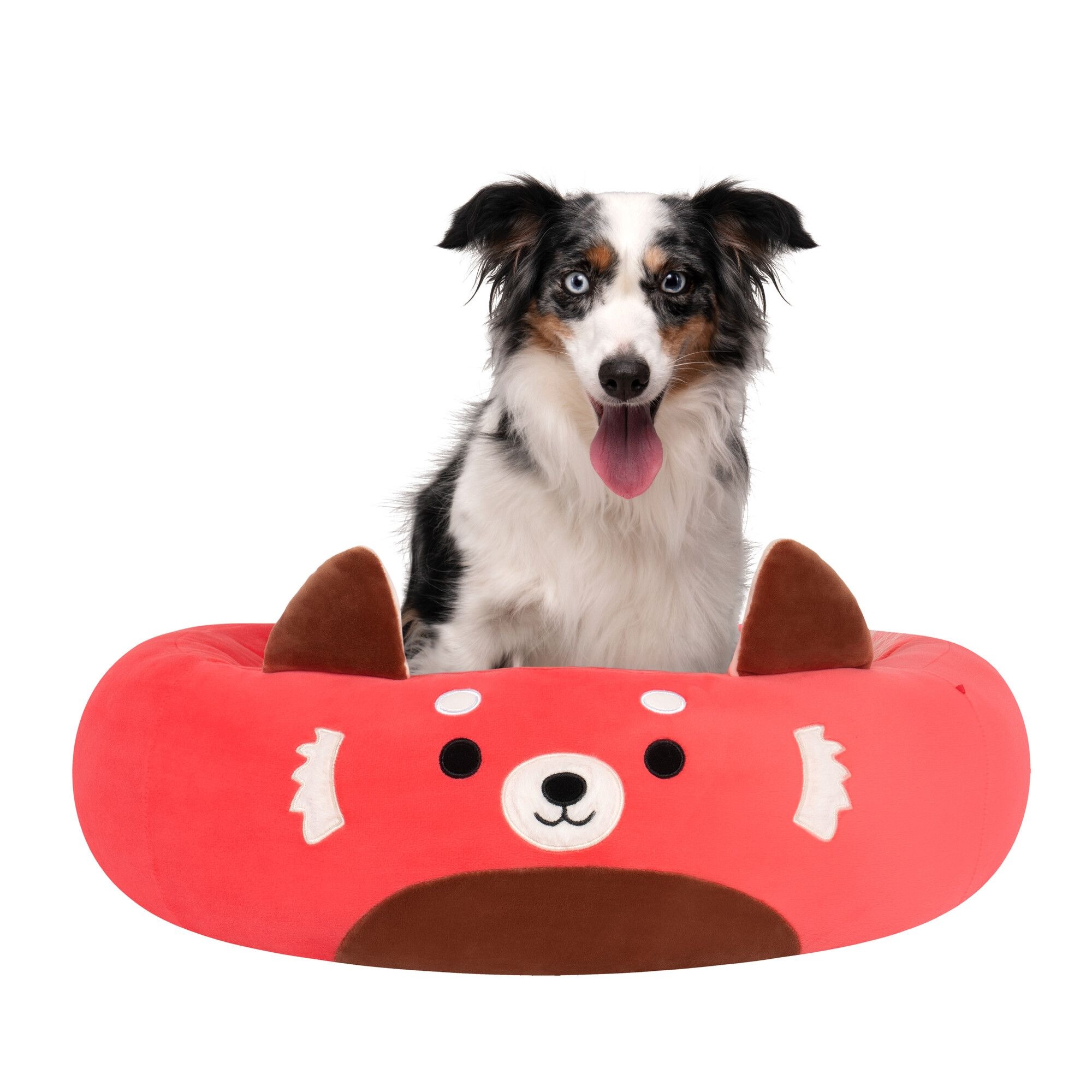 Squishmallows Original Cici The Red Panda Round Plush Pet Bed for Dogs ...