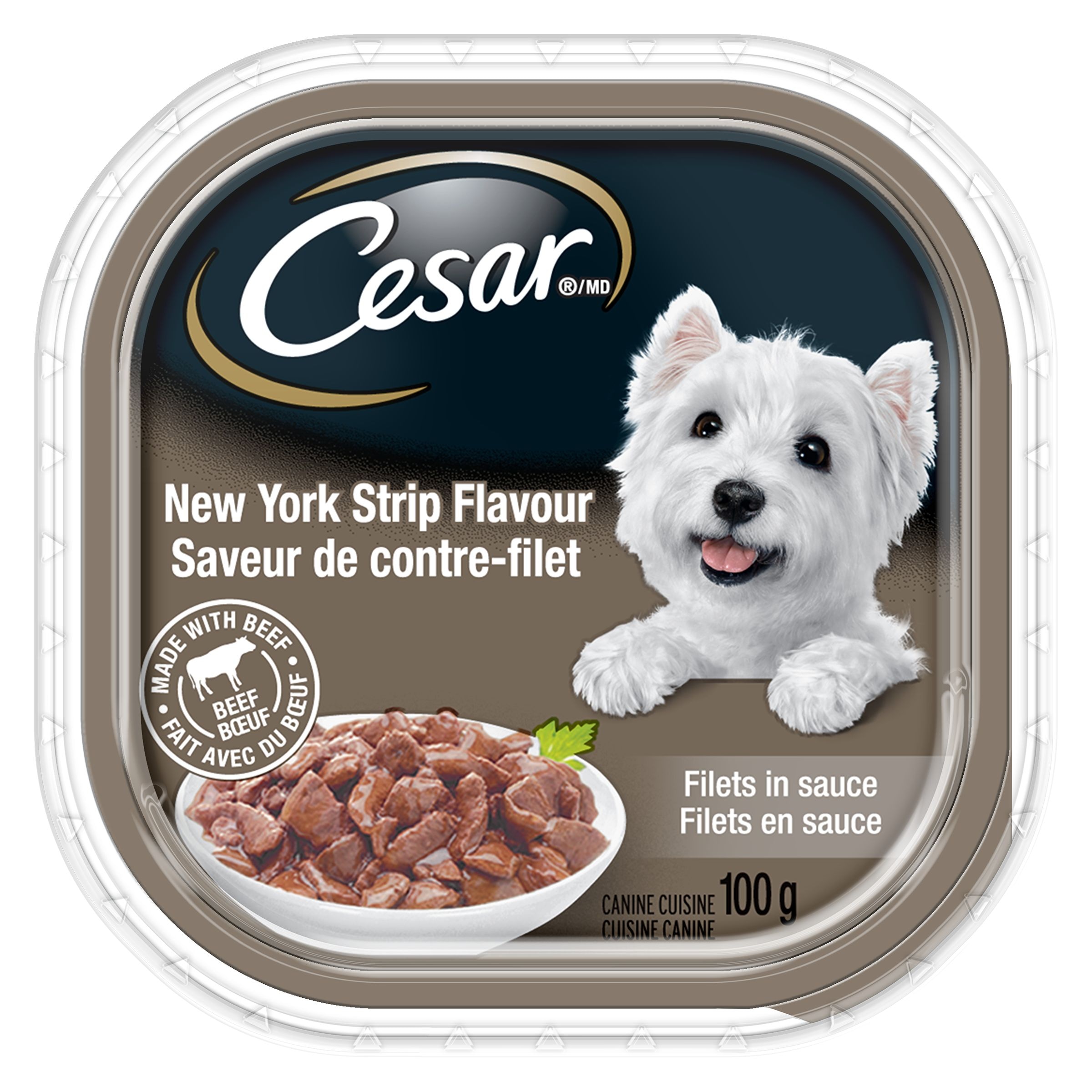 Cesar New York StriP Flavour Adult Wet Dog Food, 100-g | Canadian Tire