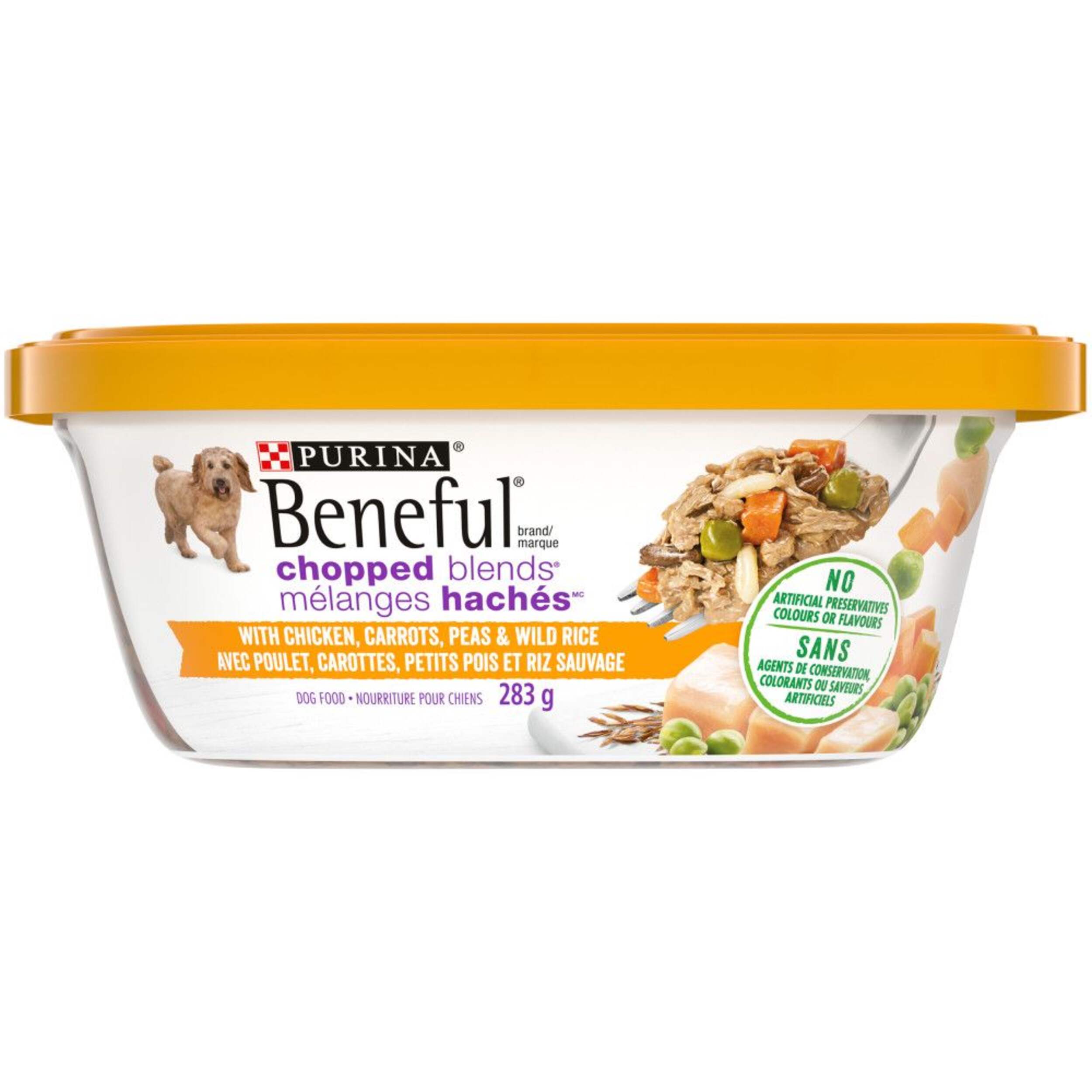 Beneful Chopped Blends Chicken, Carrots Peas and Wild Rice Wet Dog Food ...