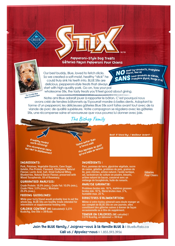 Blue Buffalo BLUE Stix Bacon Dog Treats, 170-g | Canadian Tire