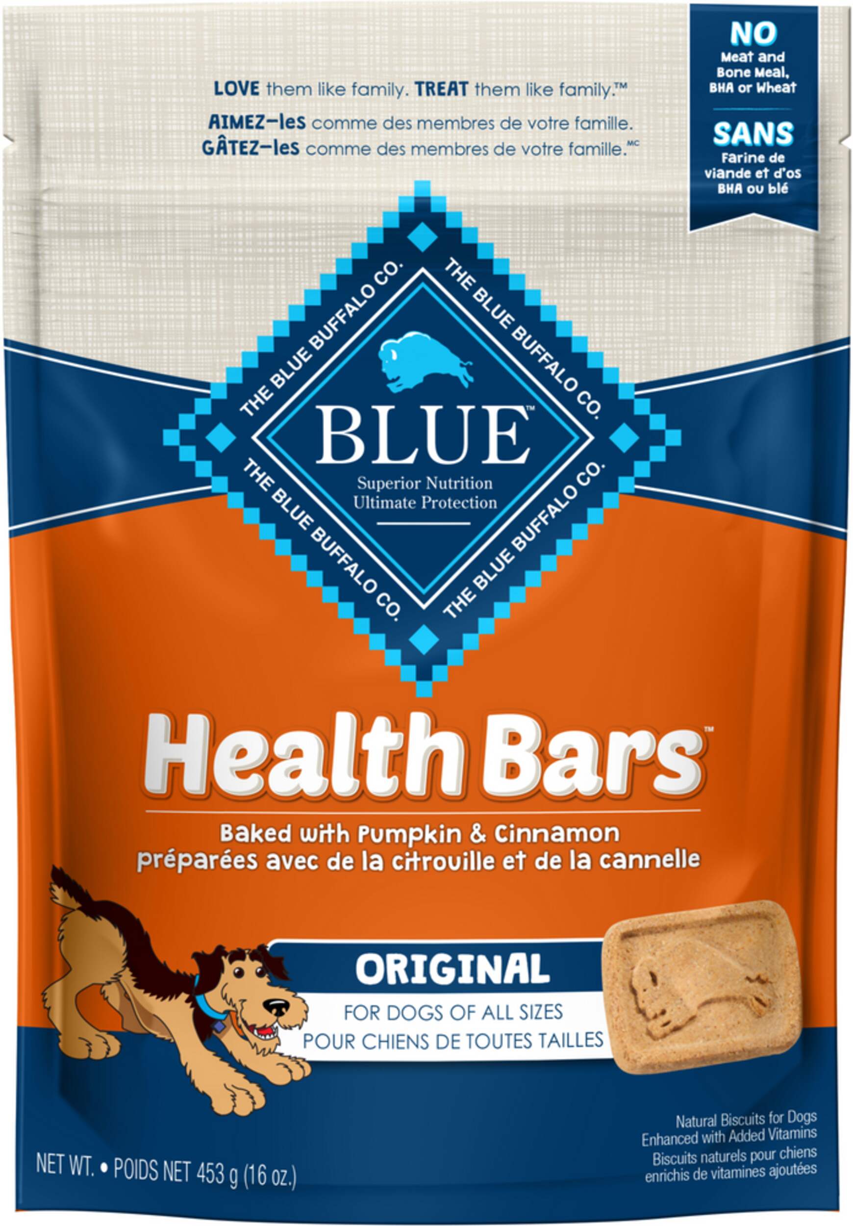 Blue Buffalo BLUE Health Bars PumPkin & Cinnamon Dog Treats, 453-g ...