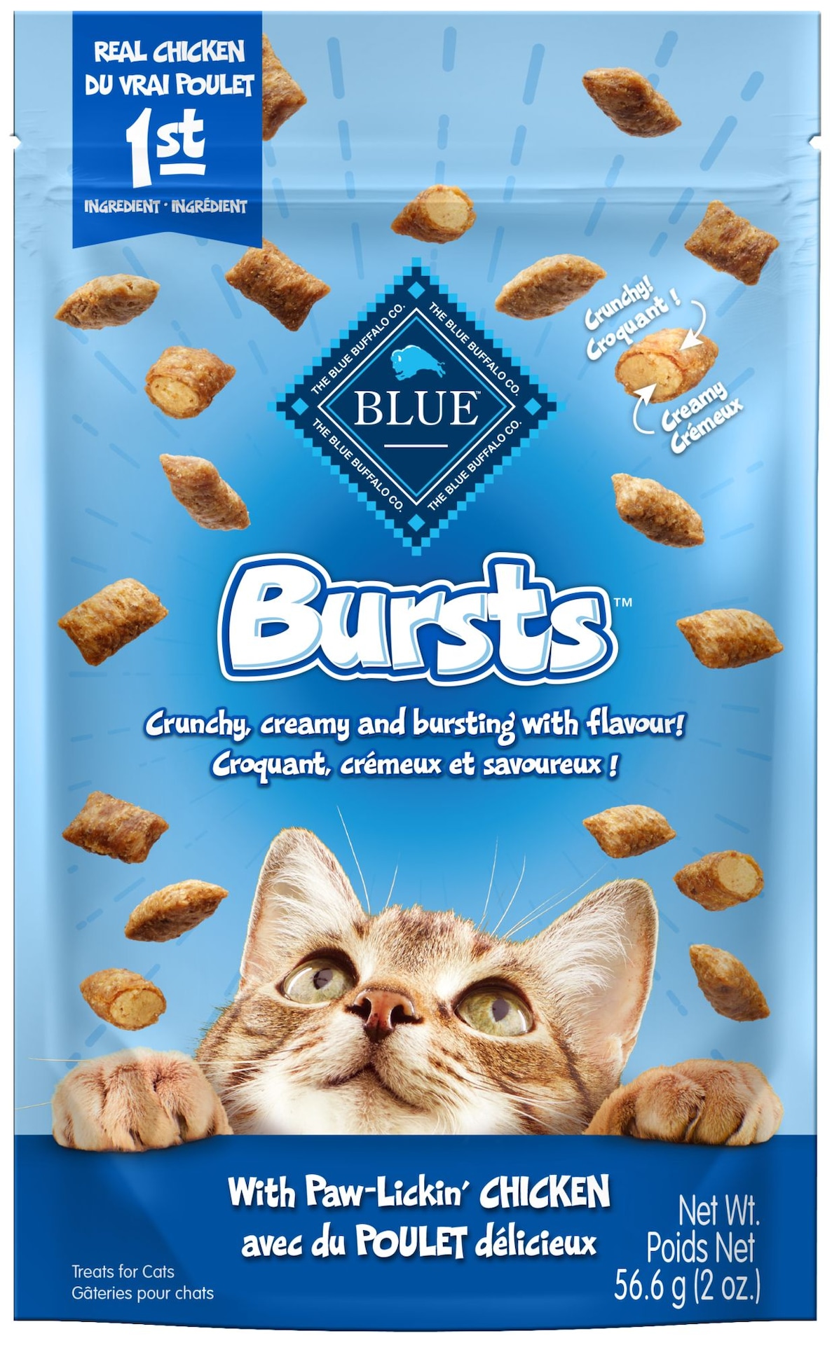 Blue Buffalo Bursts Chicken Flavour Crunchy Cat Treats, Assorted Sizes ...