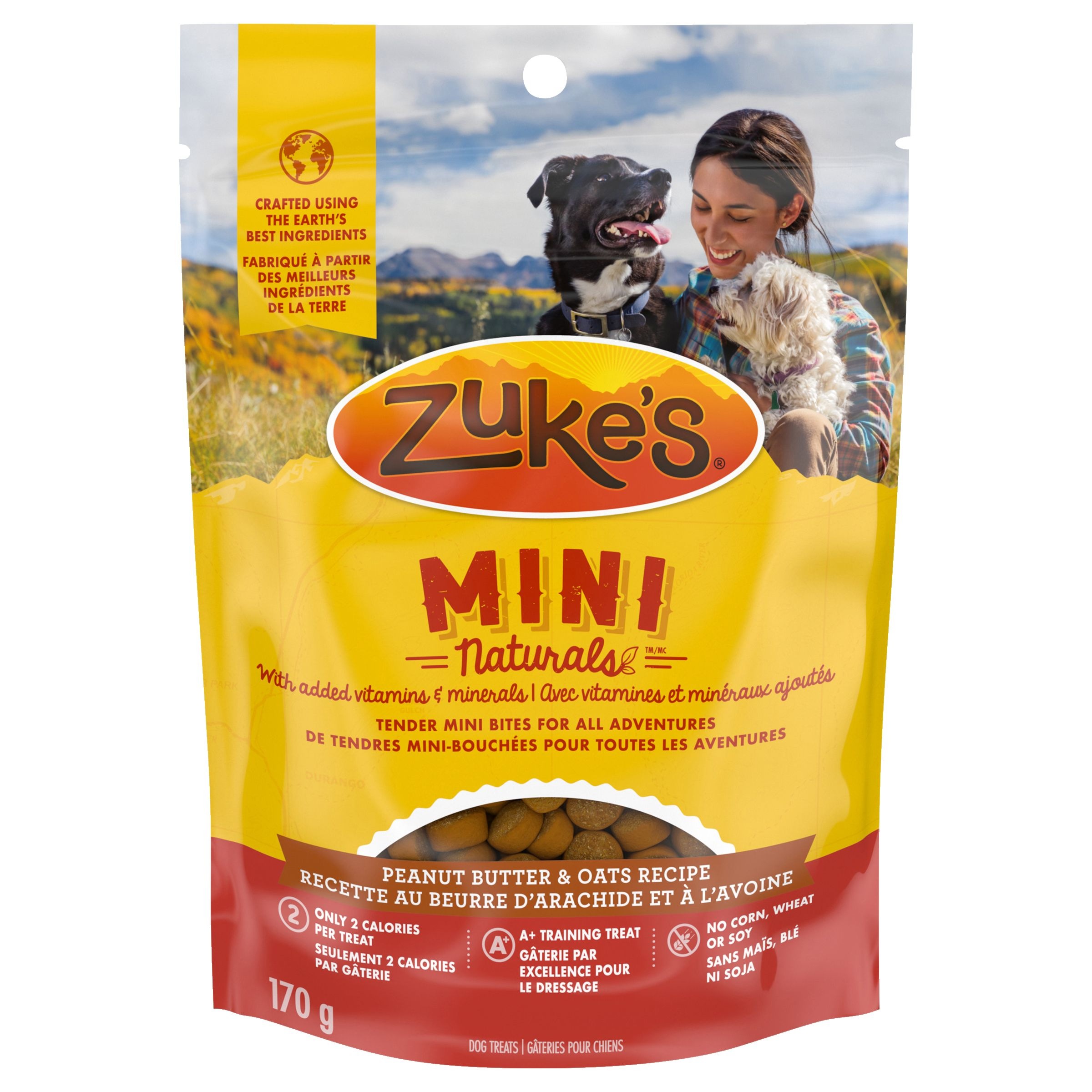 Zuke's Mini Naturals Peanut Butter & Oats Soft Dog Training Treat, 170 ...