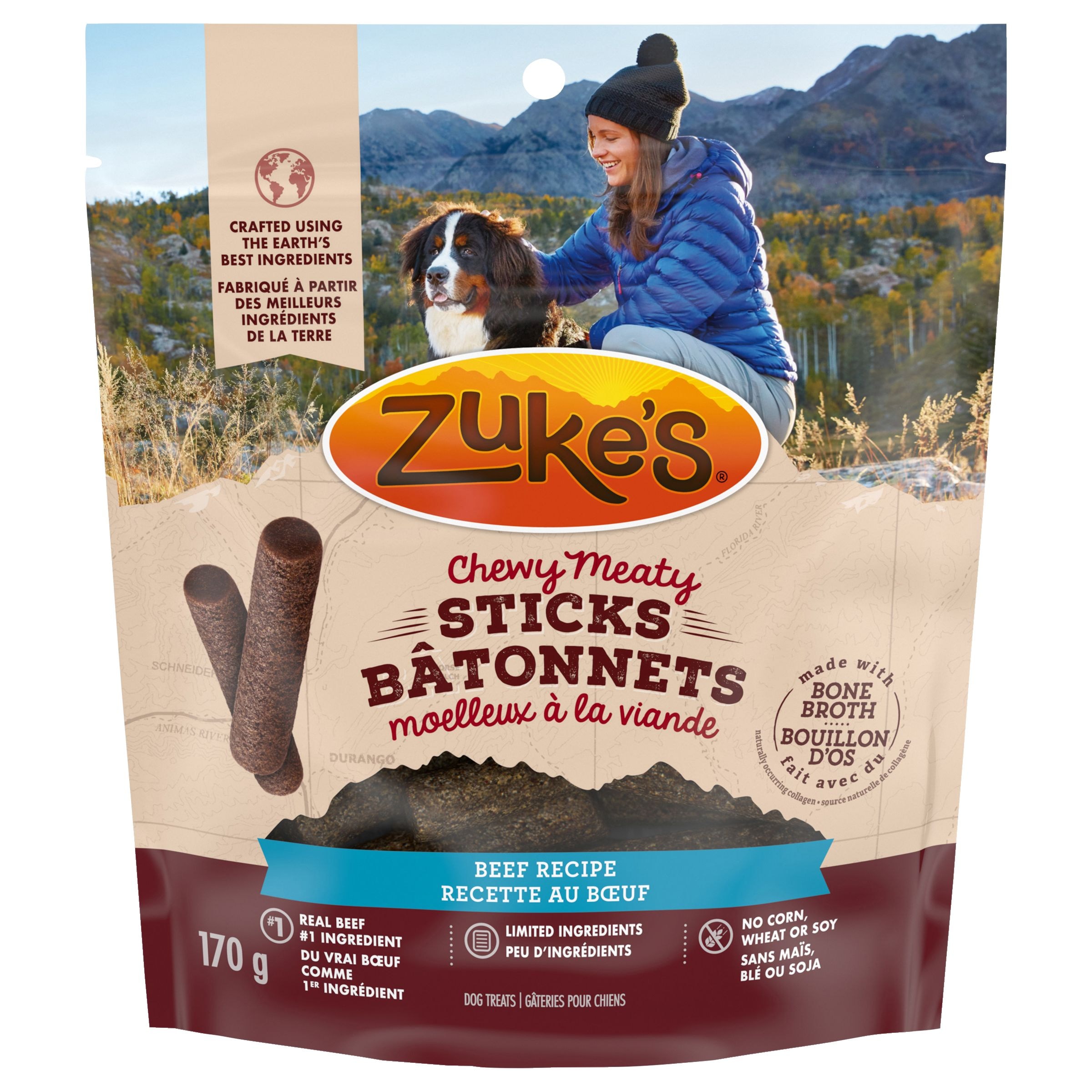 Zuke's Chewy Meaty Beef Sticks Soft Dog Treats, 170-g | Canadian Tire