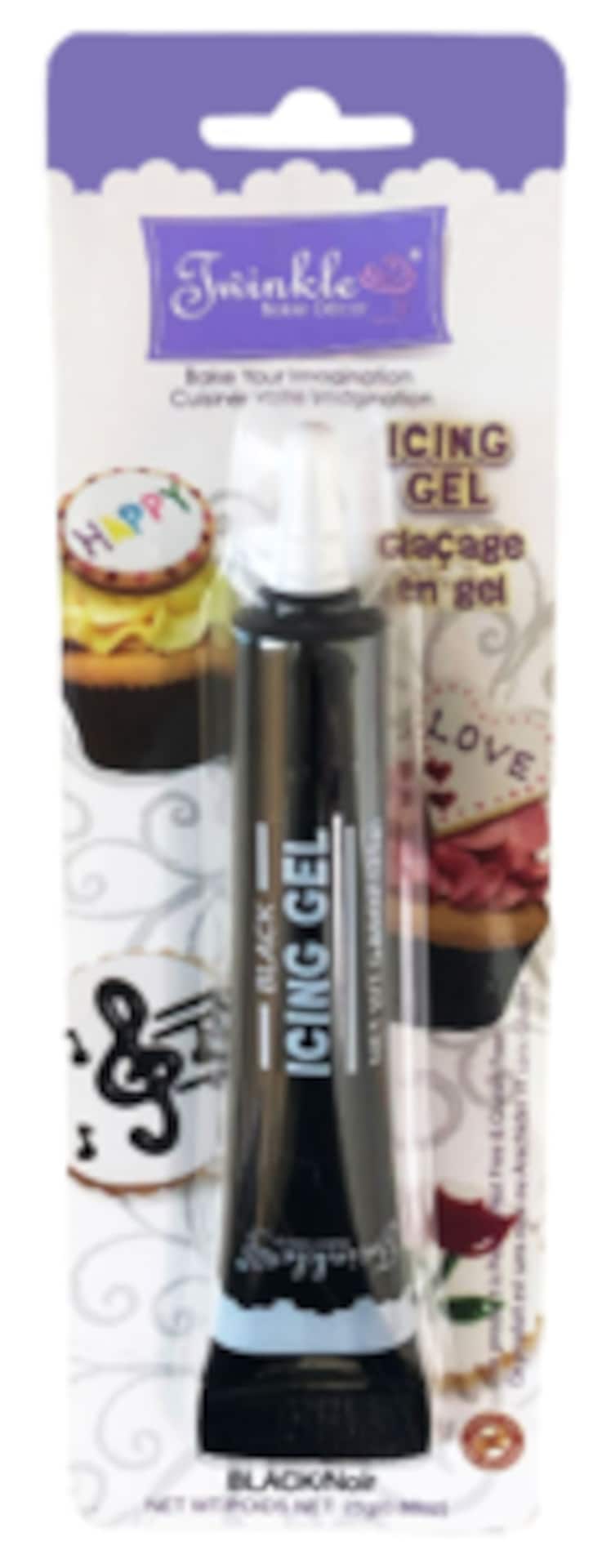 Twinkle Glittering Icing Gel for Everyday Baking, Black | Party City