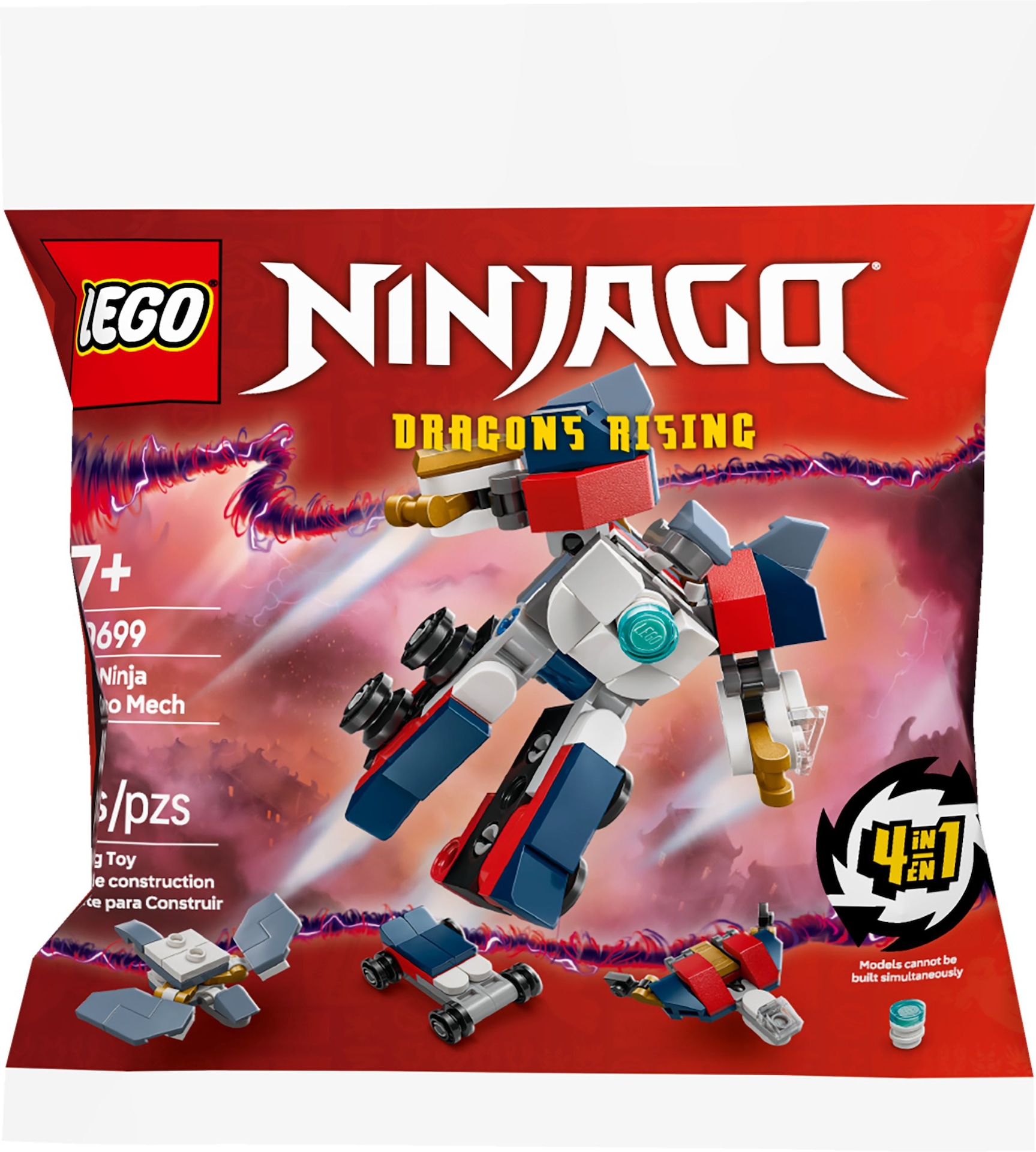 LEGO® Ninjago Mini Ninja Combo Mech Building Toy - 30699, 80-pcs, Ages ...