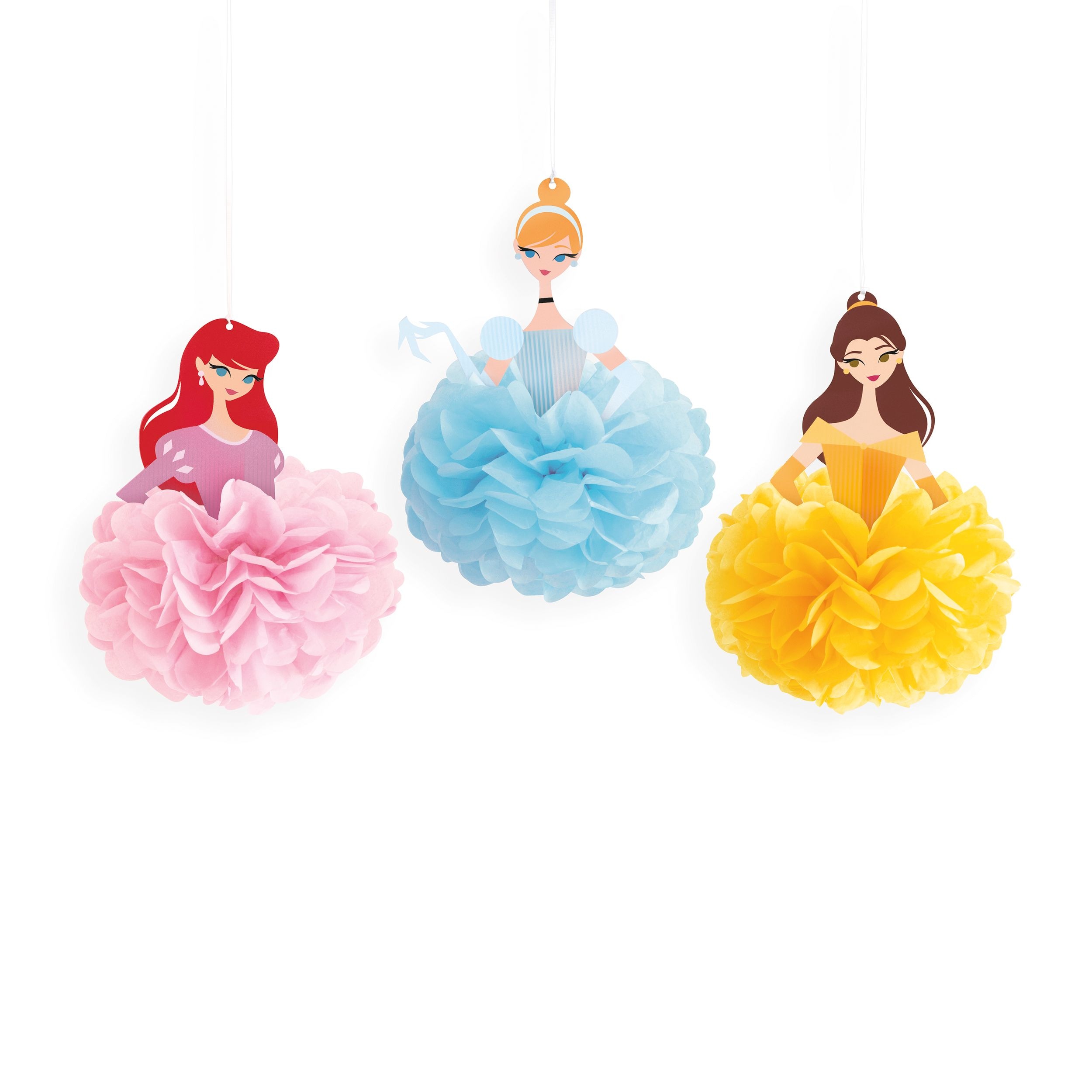 Disney Princess Puff Decoration Kit, 3-ct, Princess-Themed Birthday ...