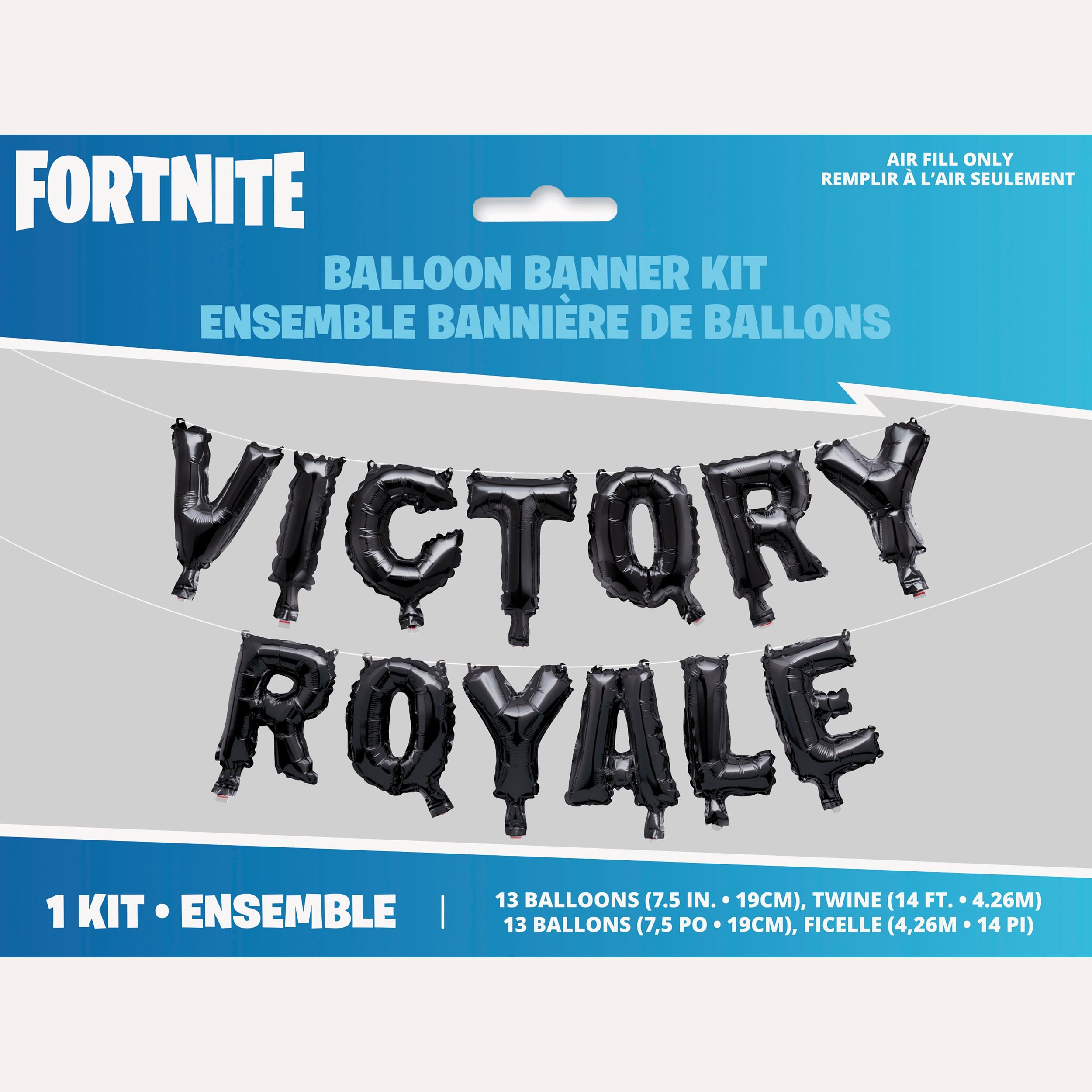 Fortnite 'Victory Royale' Air-Filled Balloon Banner | Party City
