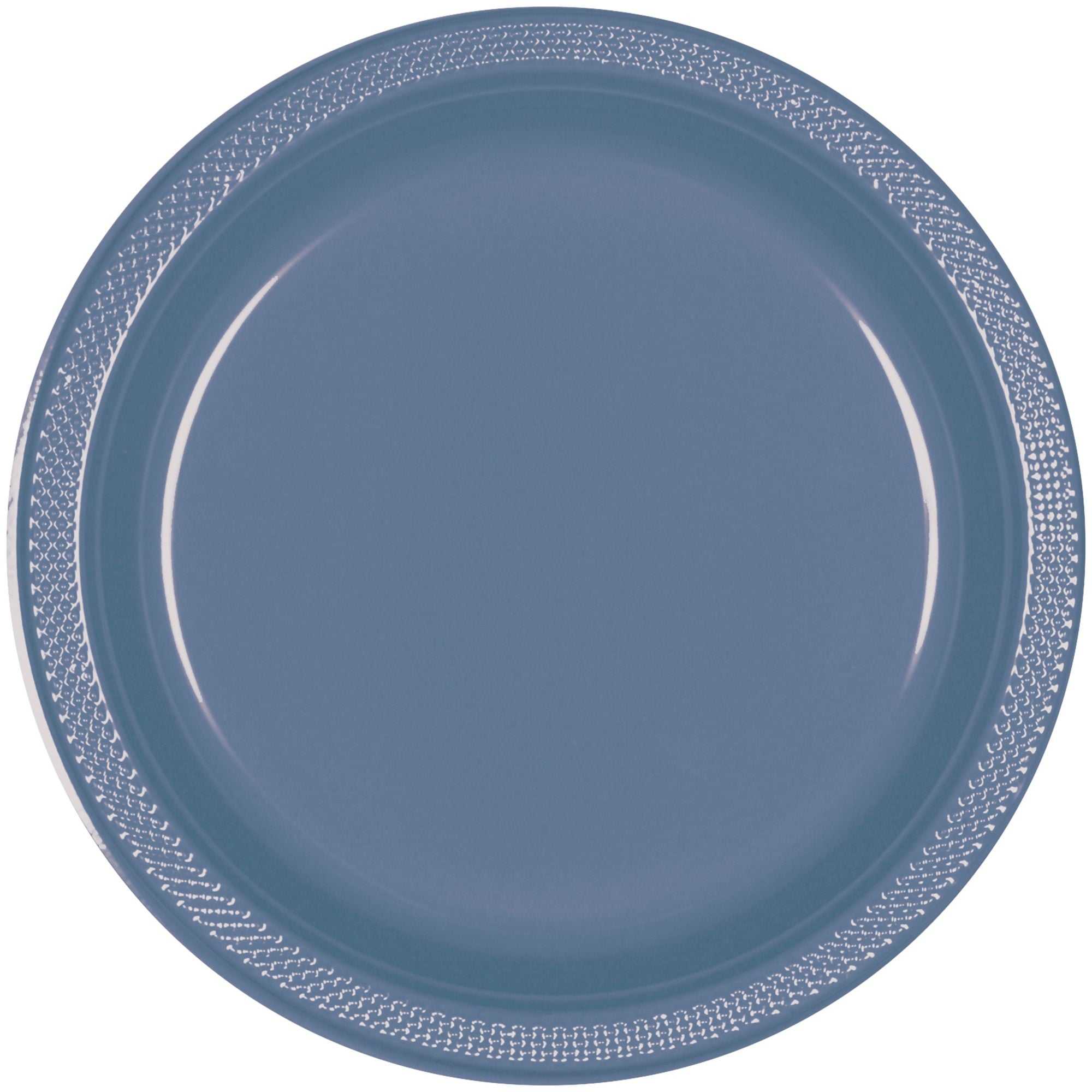 Amscan Plastic Plate for Parties, Indigo, 10-in, 20-pk | Party City