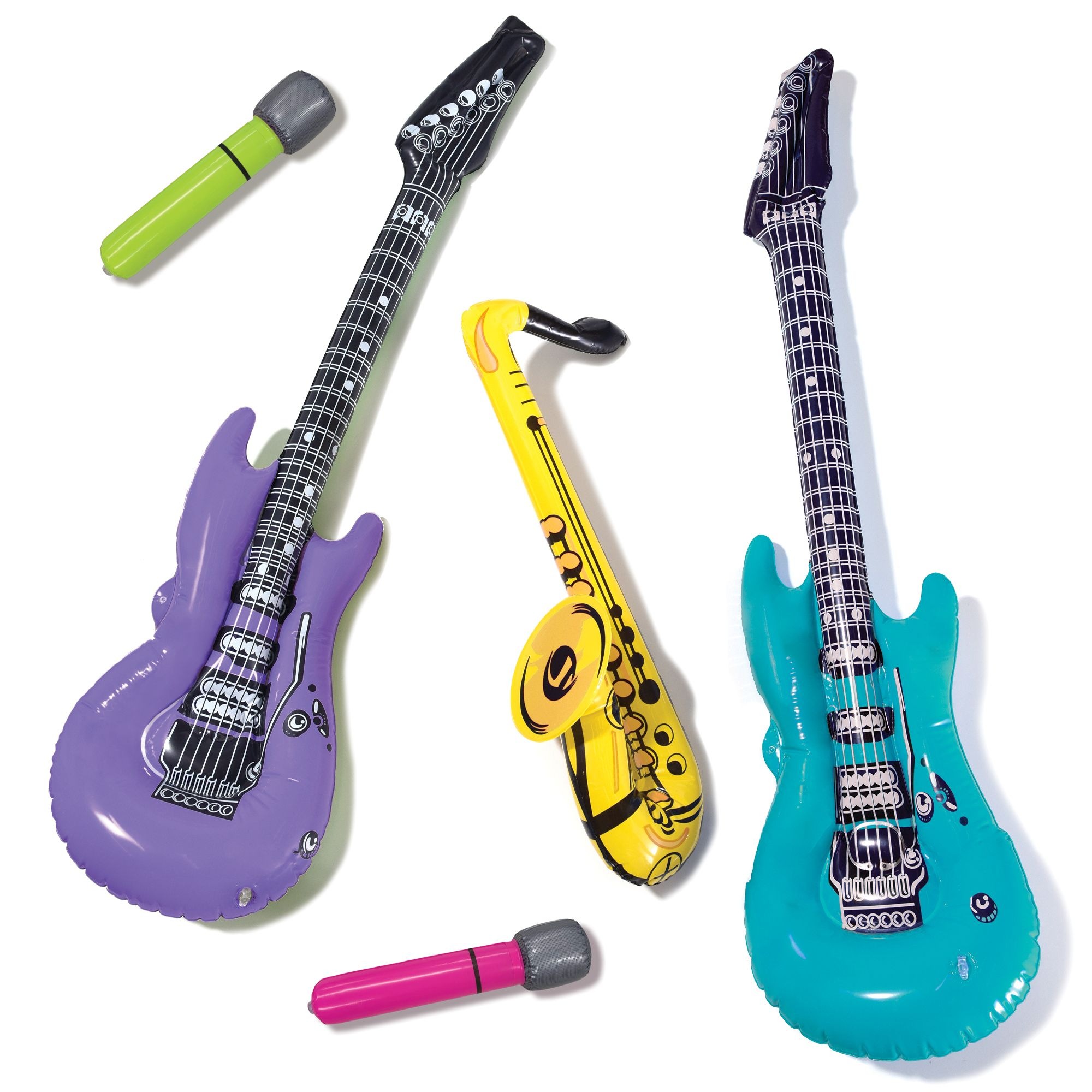 Glow Inflatable Instrument Photo Props, Multi-Colour, 5-pk, for ...