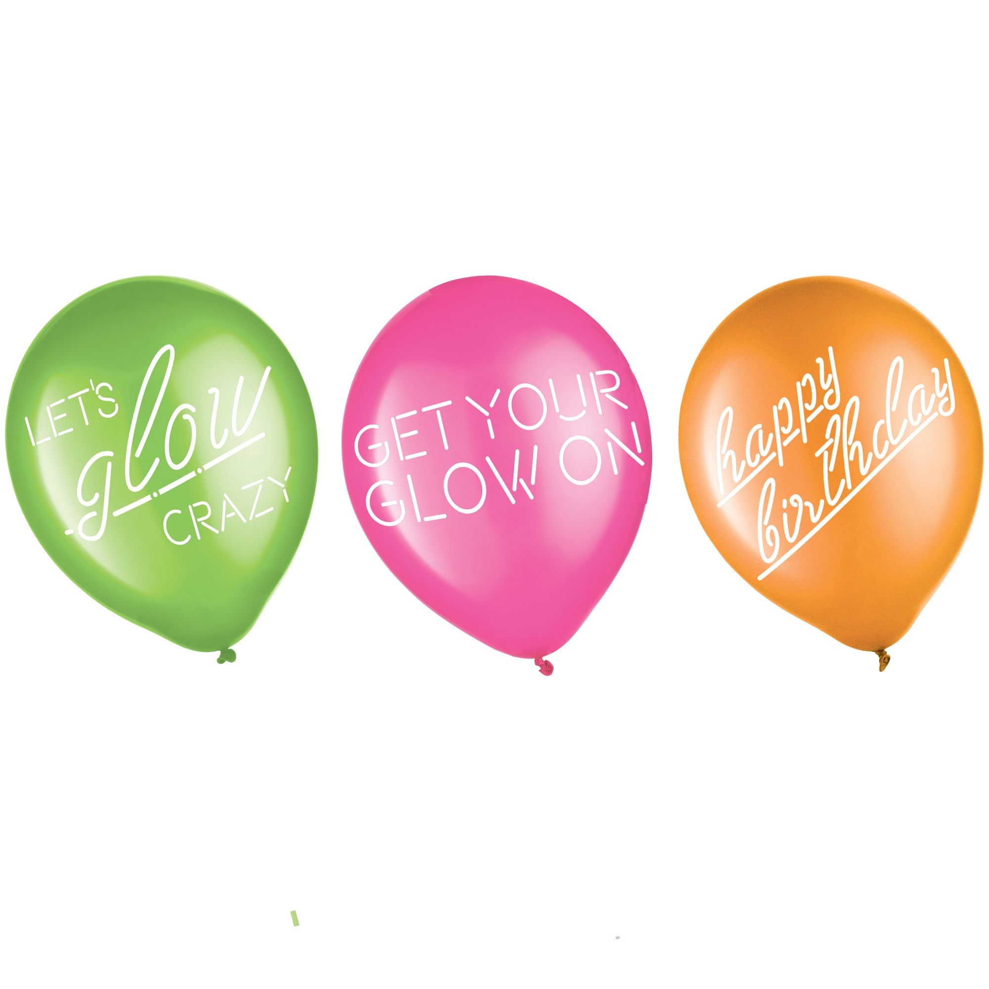 Glow Neon Balloons, 6-pk | Party City