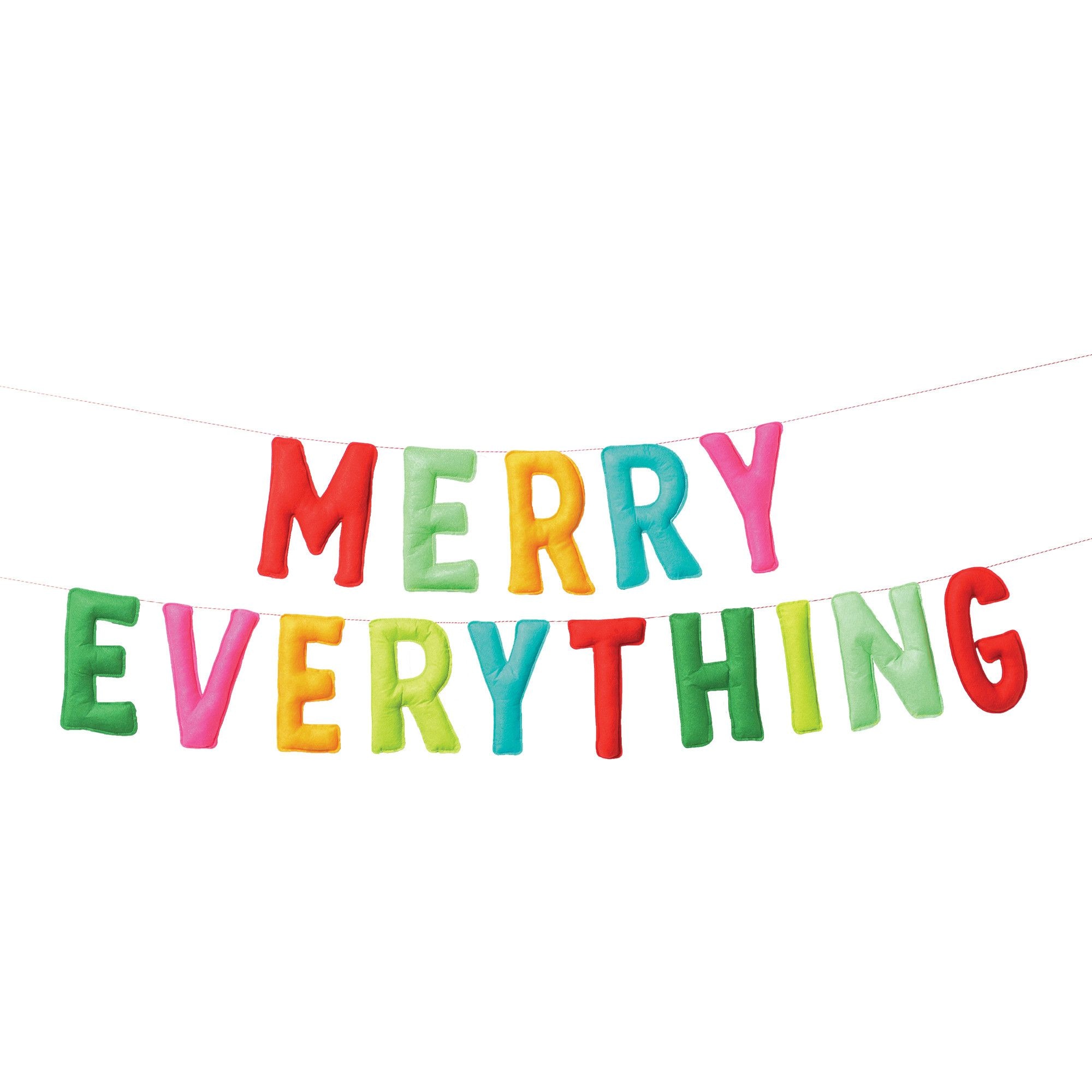 Christmas "Merry Everything" Felt Banner for Holiday Decoration, 8-ft ...