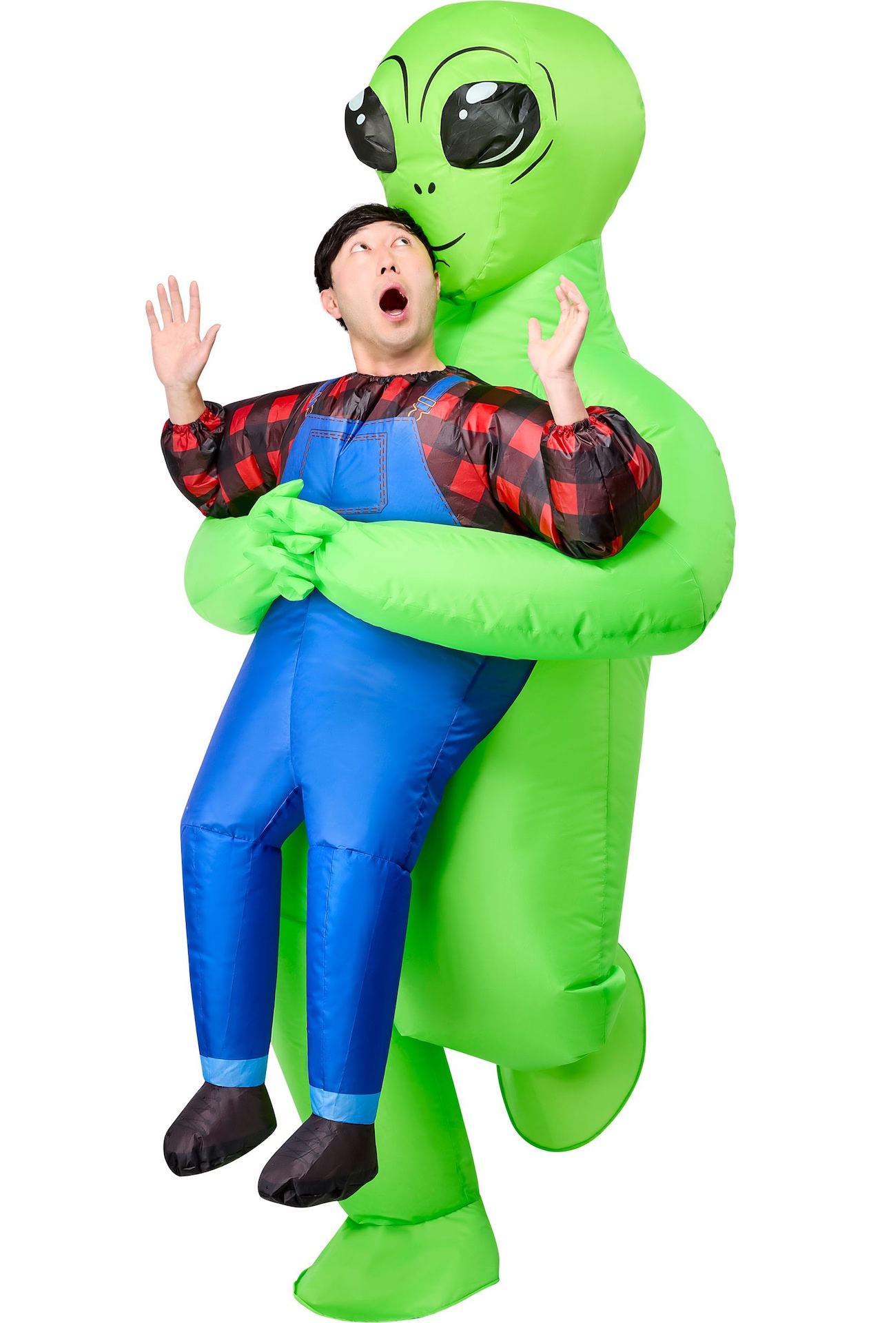 Inflatable Alien Abduction Halloween Costume, Green/Blue/Red, Adult, Standard | Party City
