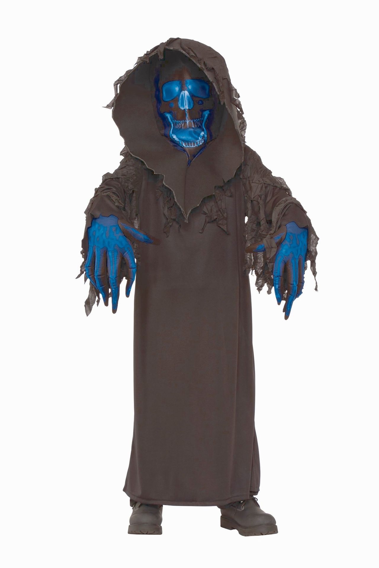 Skeleton Phantom Costume with Mask and Robe, Assorted Sizes | Party City