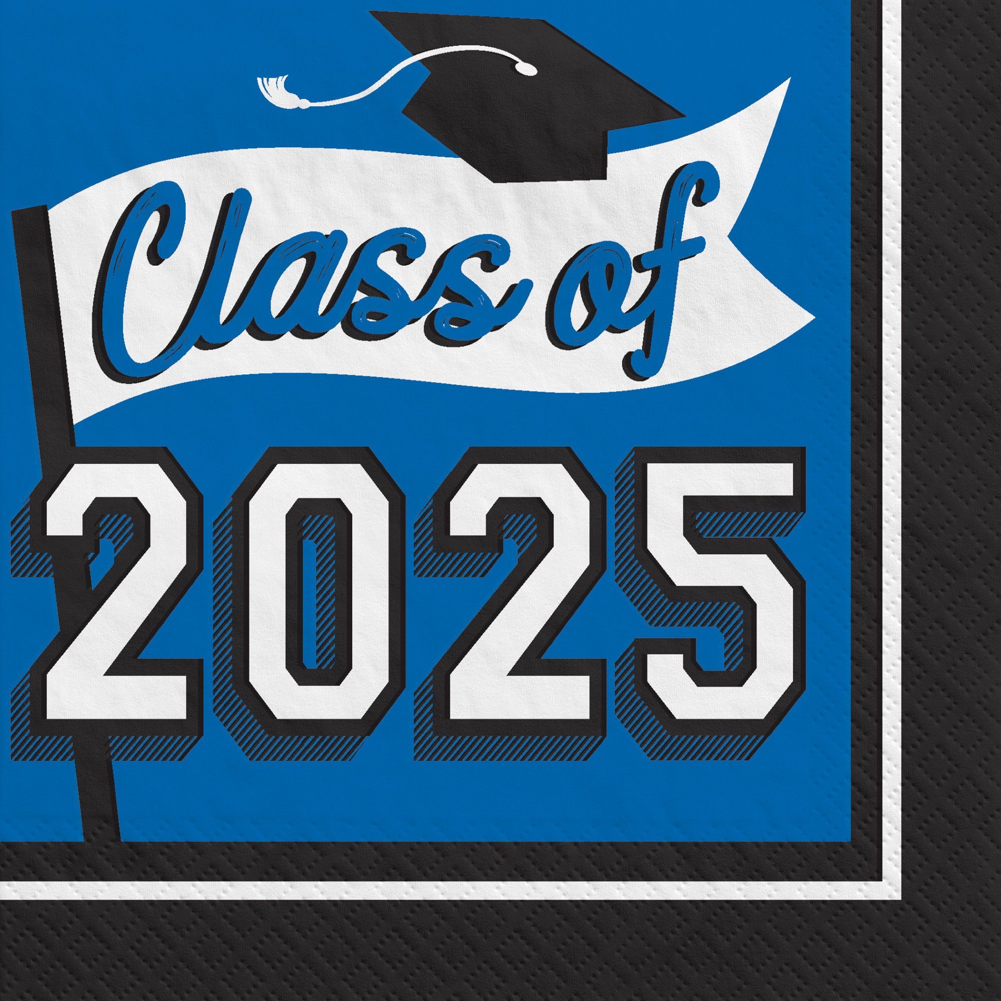 Graduation "Class of 2025" Blue Paper Lunch Napkins, 40-ct | Party City